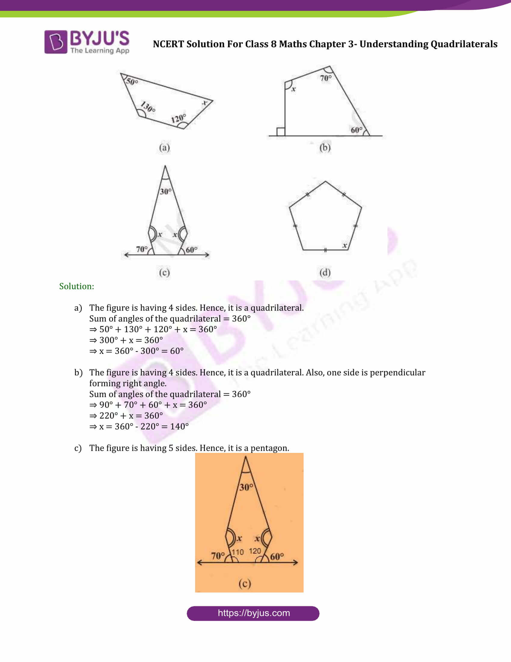 NCERT Solutions For Class 8 Maths Chapter 3 Understanding