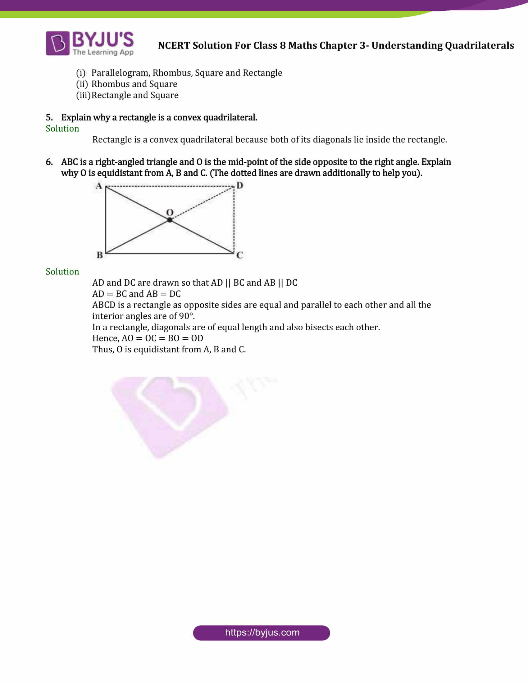 NCERT Solutions Class 8 Maths Chapter 3 Understanding Quadrilaterals ...
