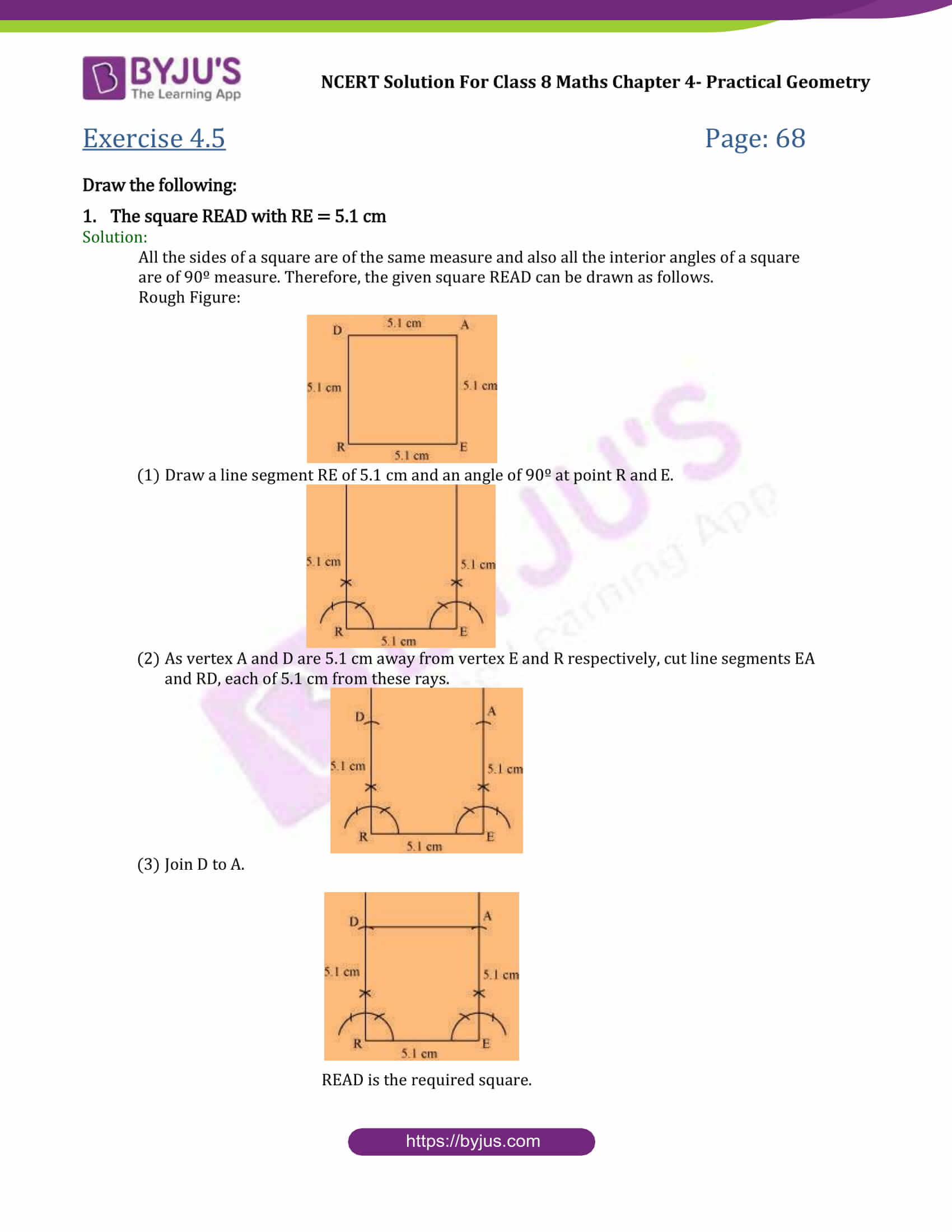 NCERT Solutions for Class 8 Maths Chapter 4 Applied Practical Geometry ...