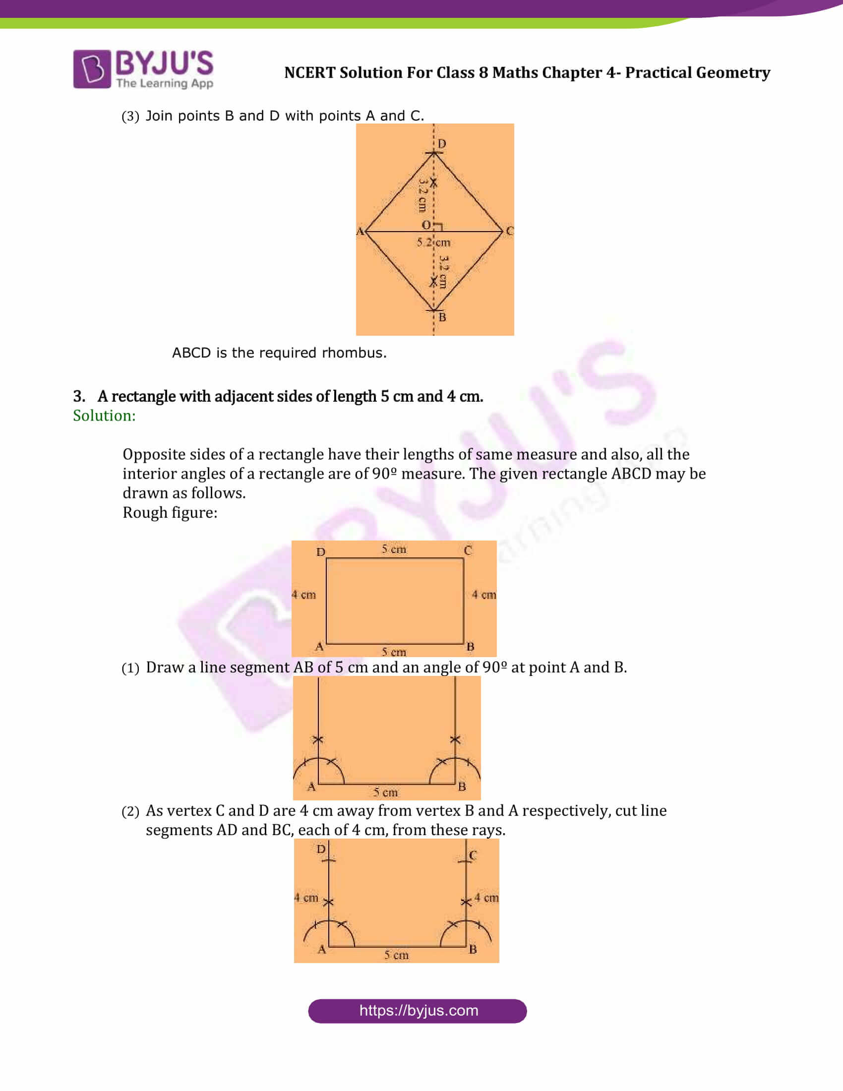 NCERT Solutions for Class 8 Maths Chapter 4 Applied Practical Geometry Ex 4.5 - BYJU’S