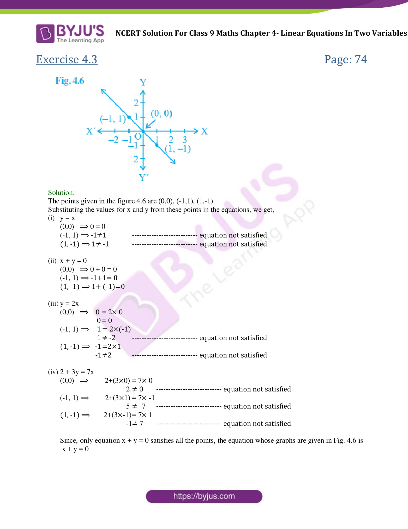 Download NCERT Solution For Class 9 Maths Chapter 4 Linear Equations 