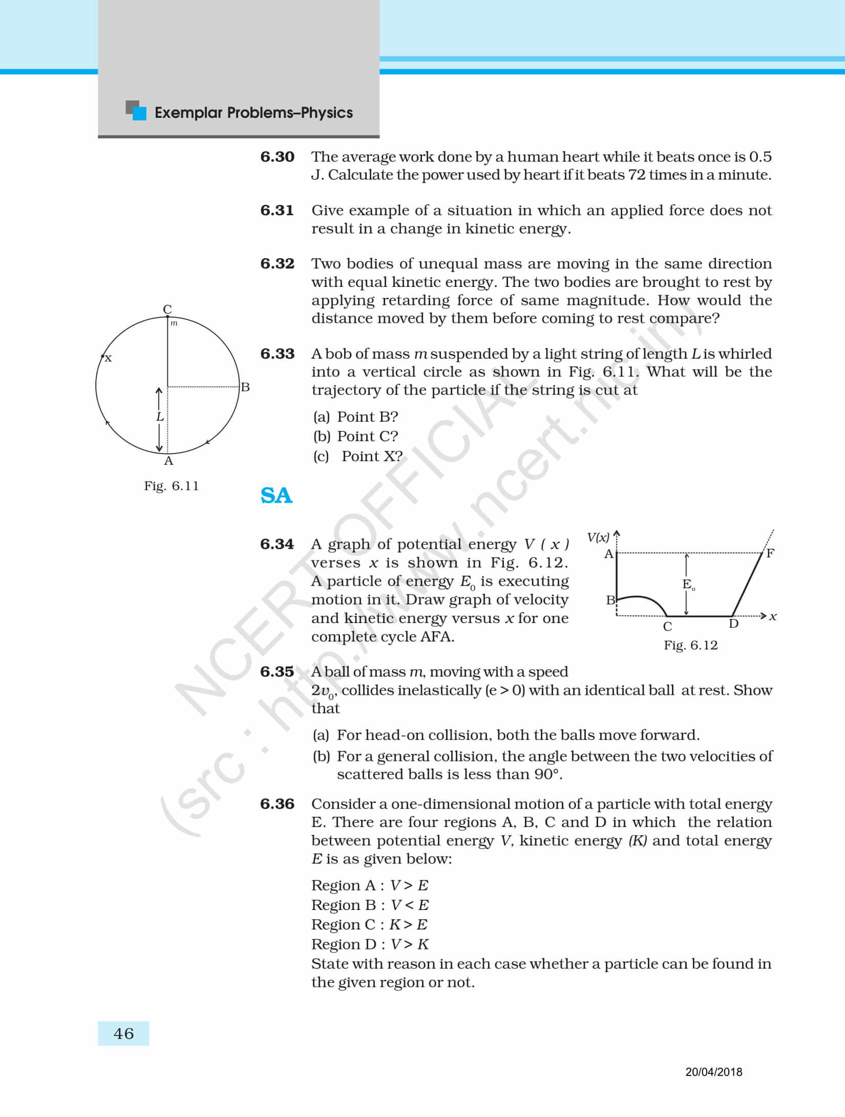 NCERT Exemplar Class 11 Physics Solutions Chapter 6 | Know more about ...