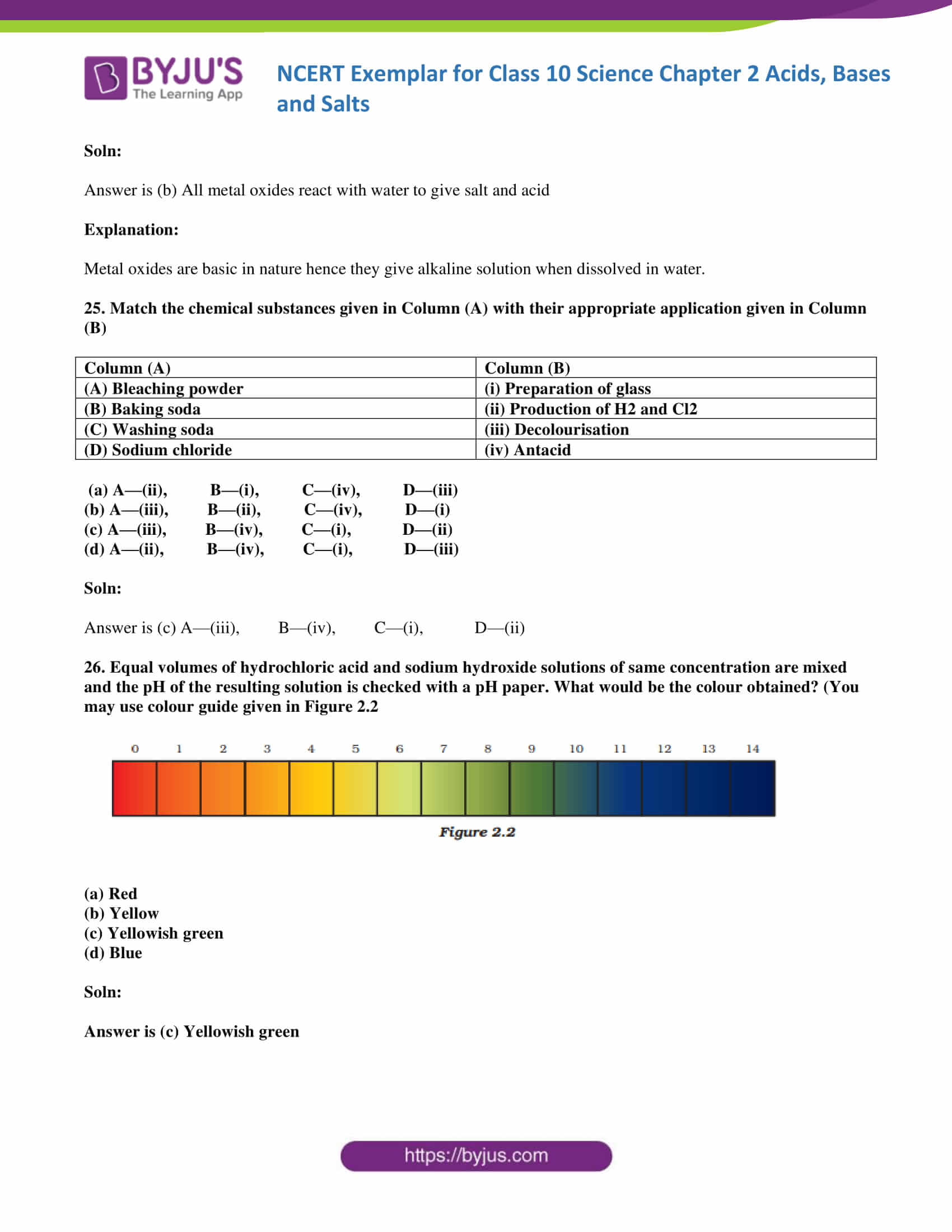NCERT Exemplar Class 10 Science Solutions Chapter 2 Download PDF For NCERT Exemplar Class 10 Science Solutions Chapter 2 Download PDF For