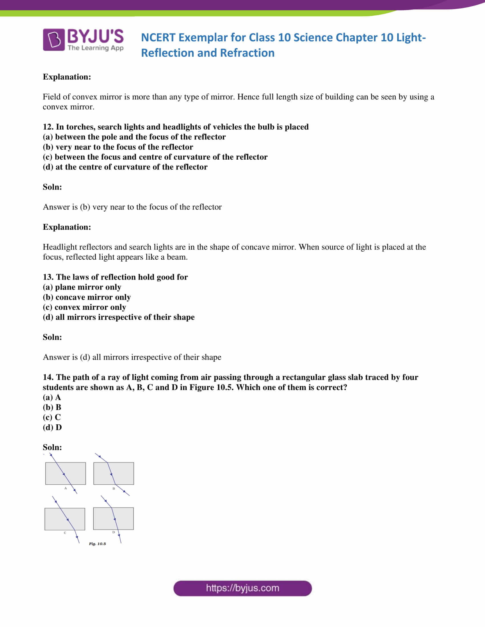 NCERT Exemplar Class 10 Science Solutions Chapter 10 NCERT Exemplar Class 10 Science Solutions Chapter 10
