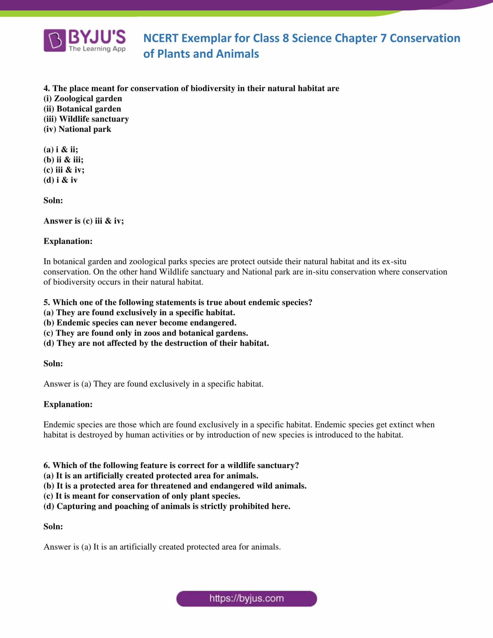 NCERT Exemplar Class 8 Science Solutions Chapter 7 Conservation Of NCERT Exemplar Class 8 Science Solutions Chapter 7 Conservation Of