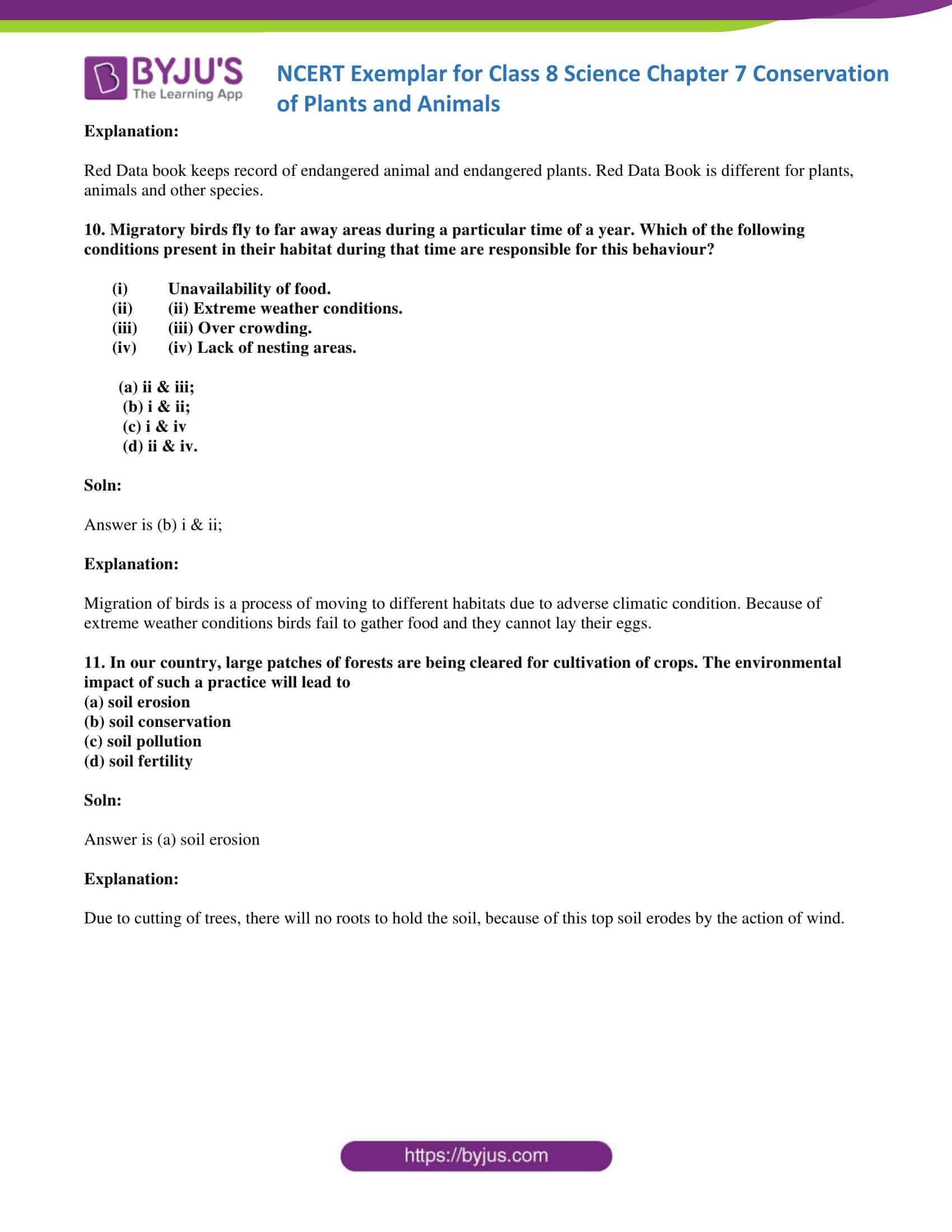 NCERT Exemplar Class 8 Science Solutions Chapter 7 Conservation Of