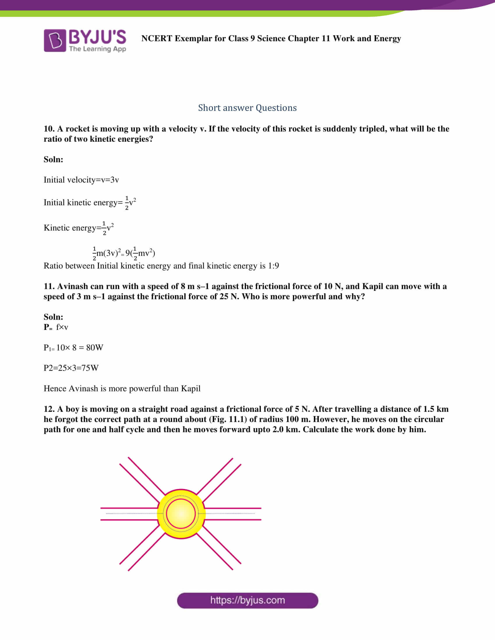 NCERT Exemplar Class 9 Chapter 11 Science Solutions Chapter 11 Work NCERT Exemplar Class 9 Chapter 11 Science Solutions Chapter 11 Work