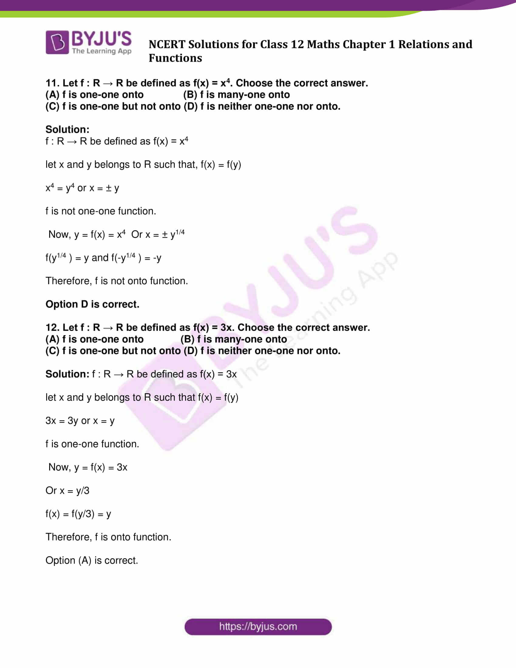 NCERT Solutions For Class 12 Maths Exercise 1 2 Chapter 1 Relations NCERT Solutions For Class 12 Maths Exercise 1 2 Chapter 1 Relations