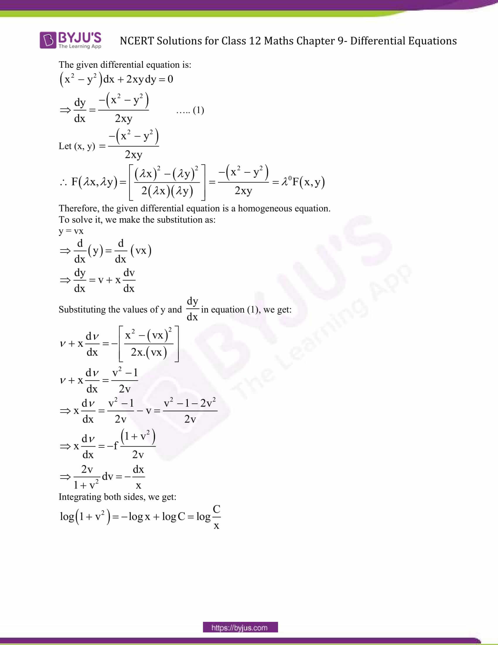 NCERT Solutions for Class 12 Maths Exercise 9.5 Chapter 9- differential equations