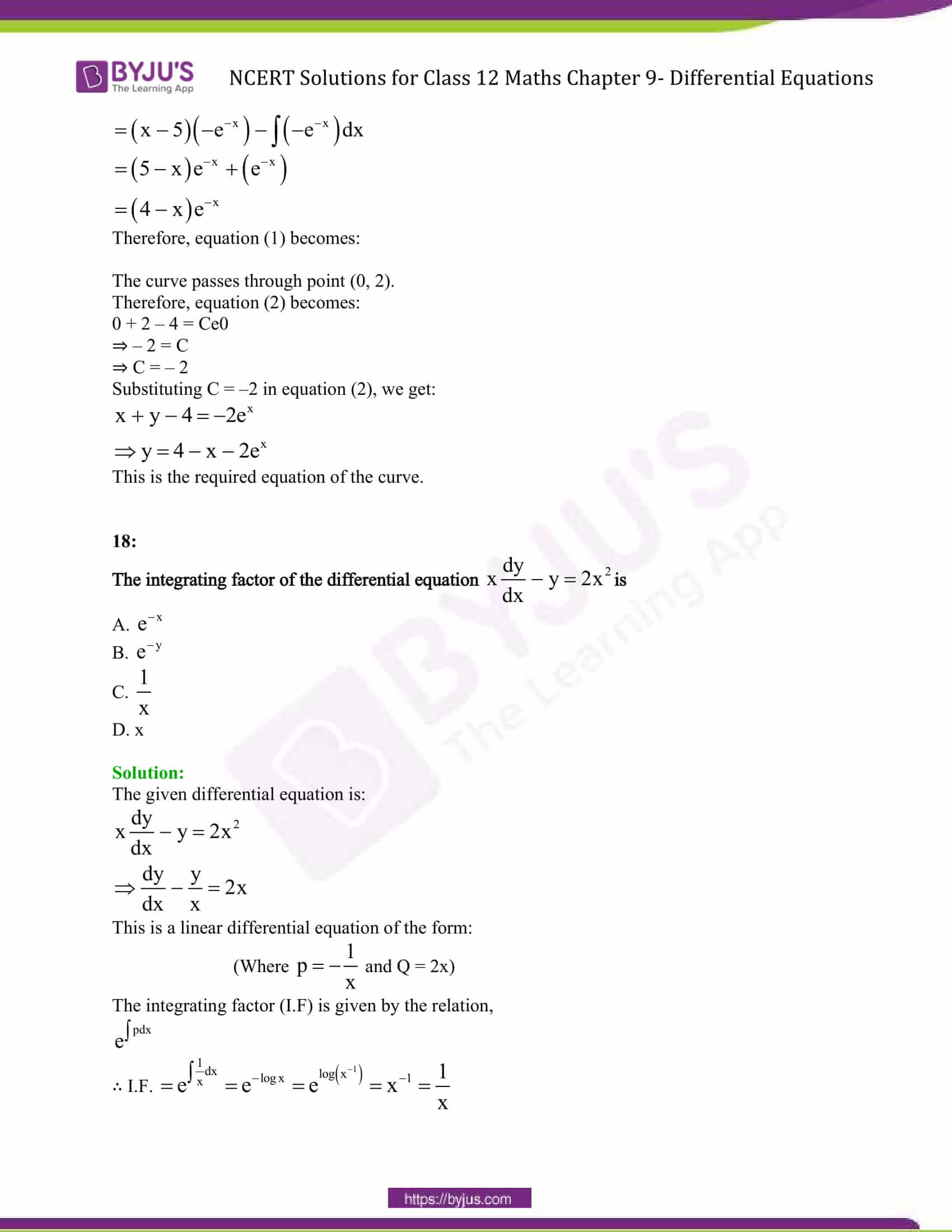 NCERT Solutions for Class 12 Maths Exercise 9.6 Chapter 9- differential ...
