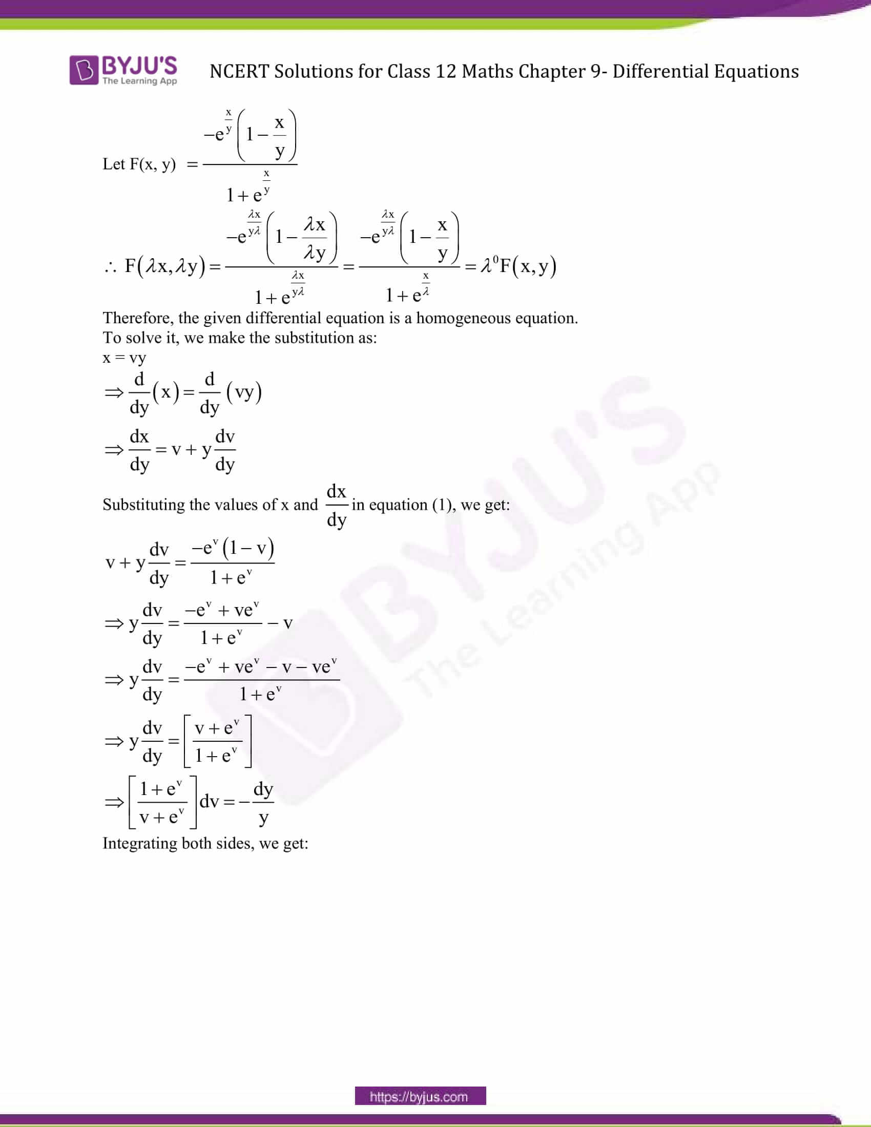 NCERT Solutions Class 12 Maths Chapter 9 Differential Equations ...