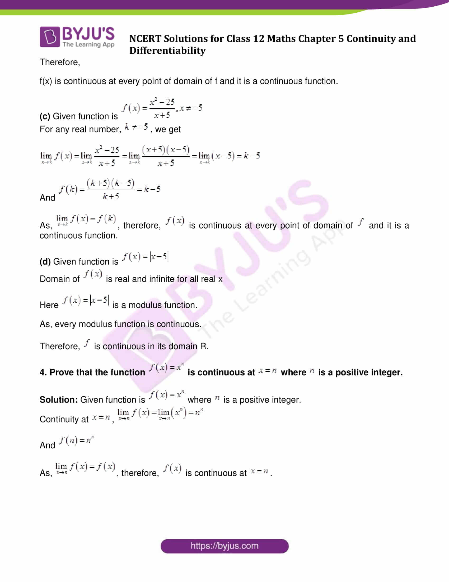 NCERT Solutions For Class 12 Maths Exercise 5 1 Chapter 5 Continuity NCERT Solutions For Class 12 Maths Exercise 5 1 Chapter 5 Continuity