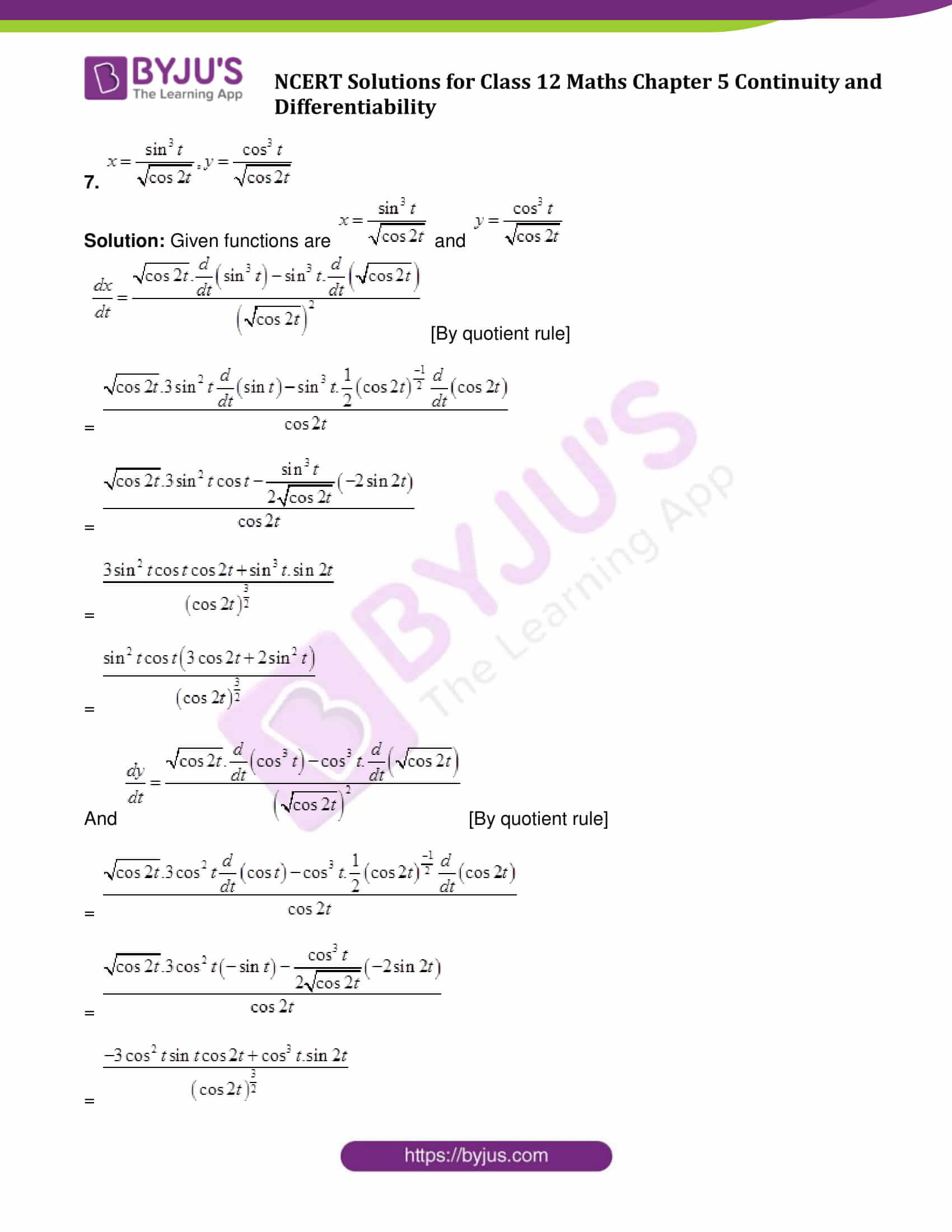 NCERT Solutions For Class 12 Maths Chapter 5 Continuity And NCERT Solutions For Class 12 Maths Chapter 5 Continuity And