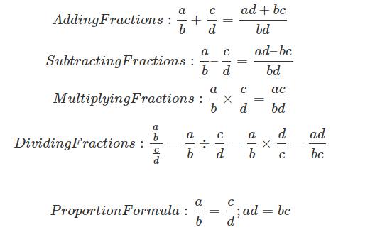Basic Math Formulas