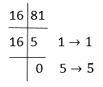 Therefore, 81 10 = 51 16