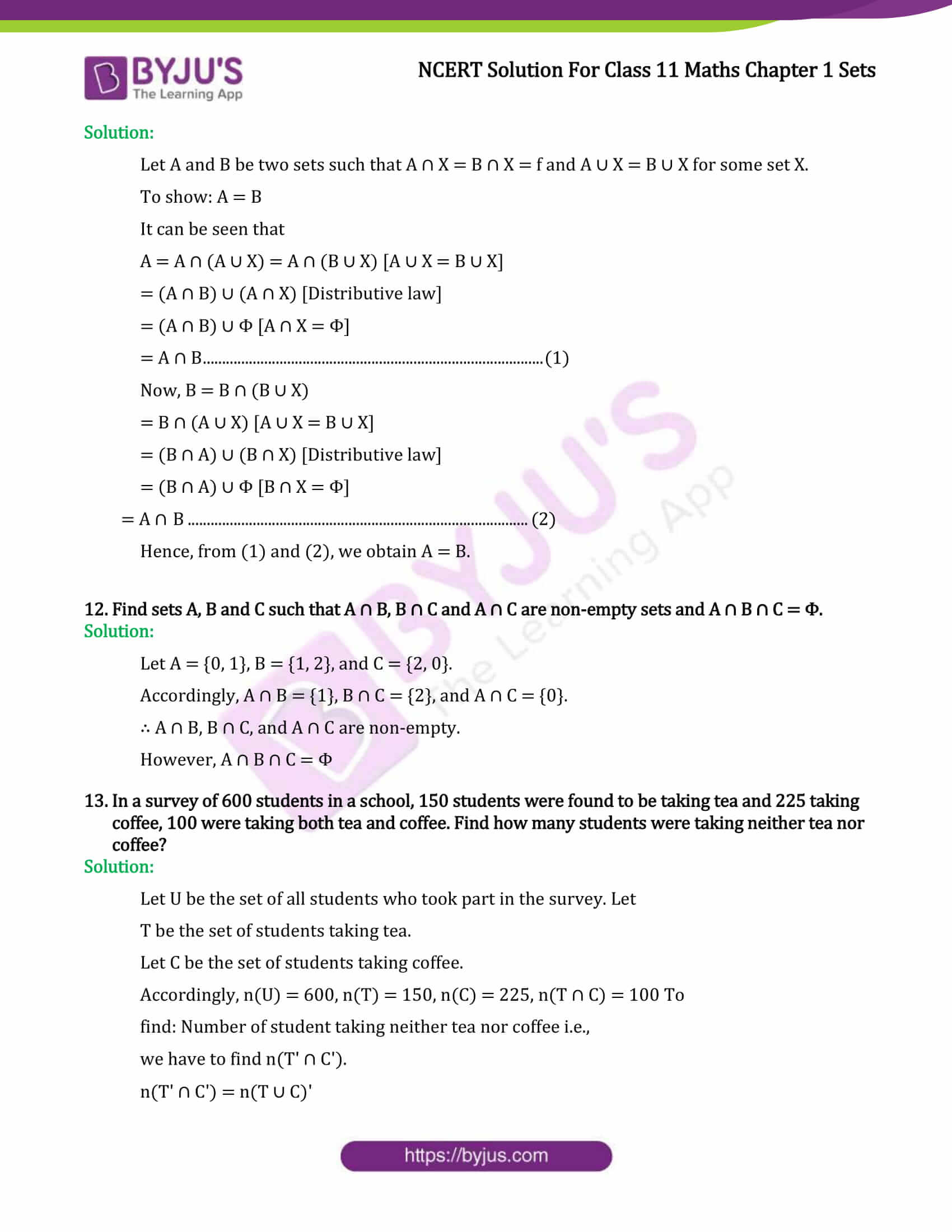 NCERT Solutions For Class 11 Maths Miscellaneous Exercise Chapter 1 NCERT Solutions For Class 11 Maths Miscellaneous Exercise Chapter 1