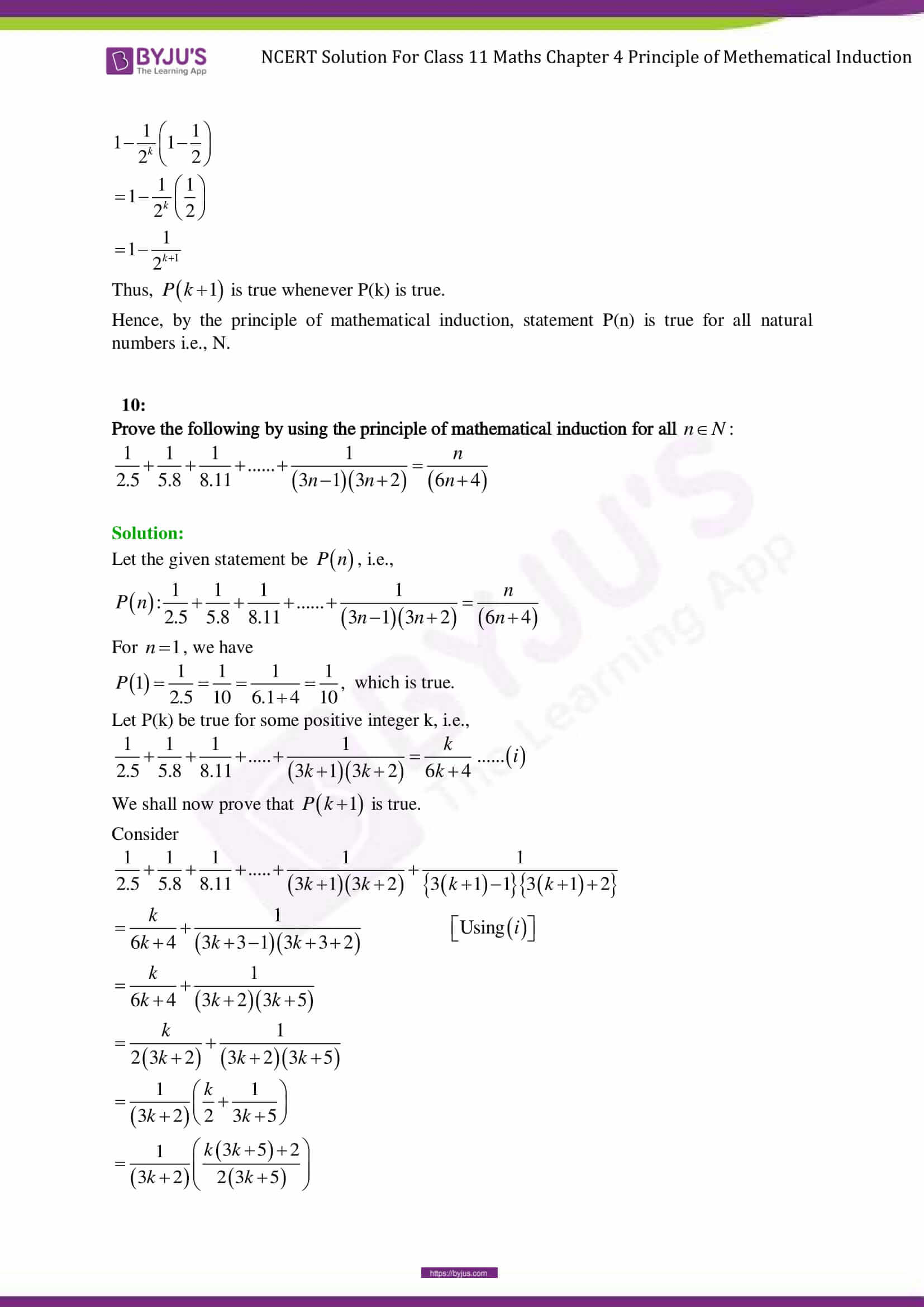NCERT Solutions Class 11 Maths Chapter 4 Principles of Mathematical ...