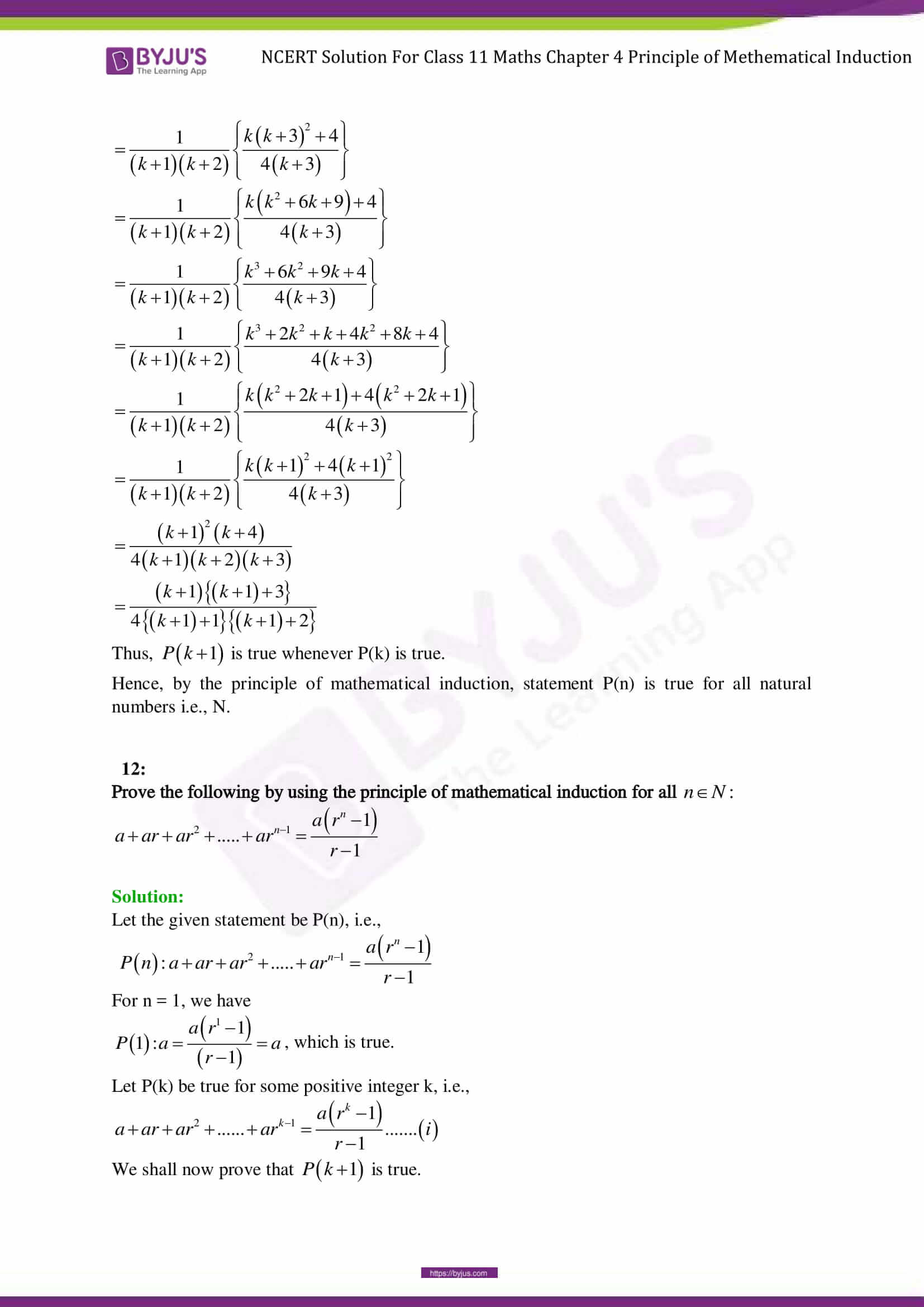 NCERT Solutions Class 11 Maths Chapter 4 Principles of Mathematical ...