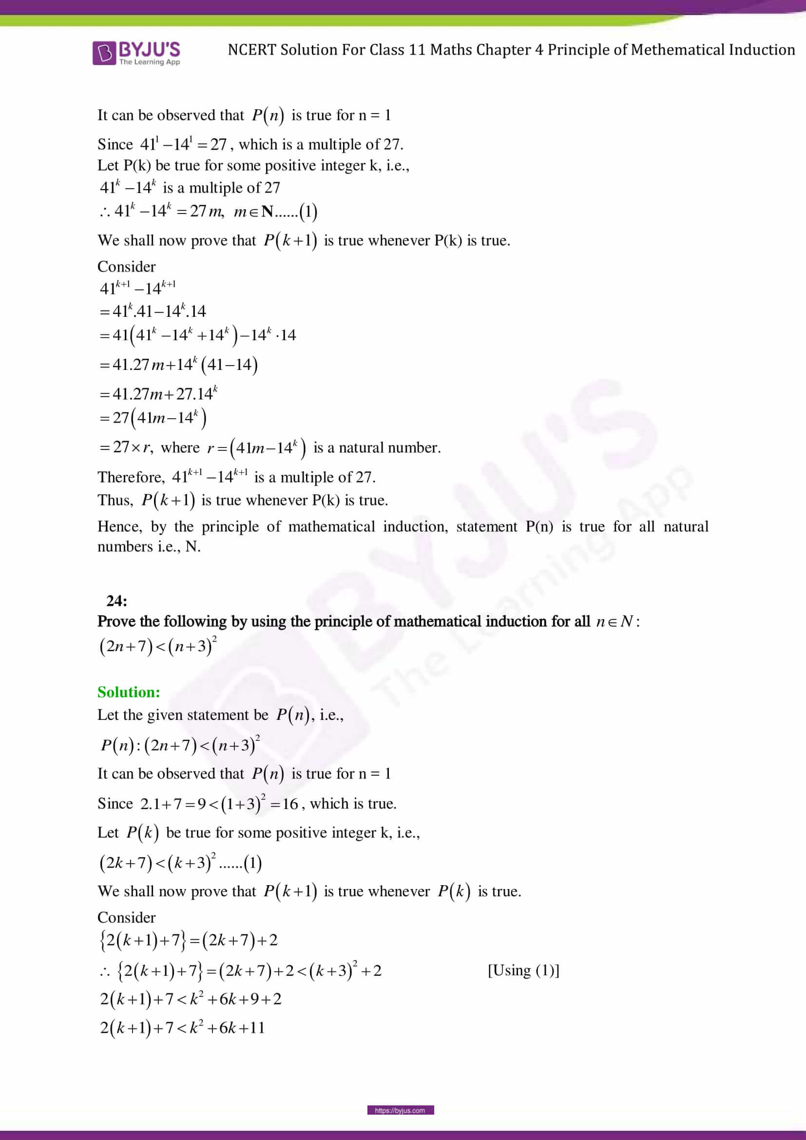NCERT Solutions Class 11 Maths Chapter 4 Principles of Mathematical ...