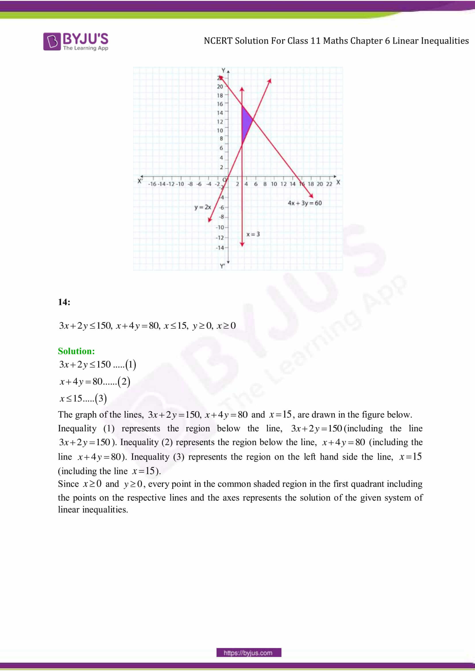 NCERT Solutions Class 11 Maths Chapter 6 Linear Inequalities Ex 6.3 ...