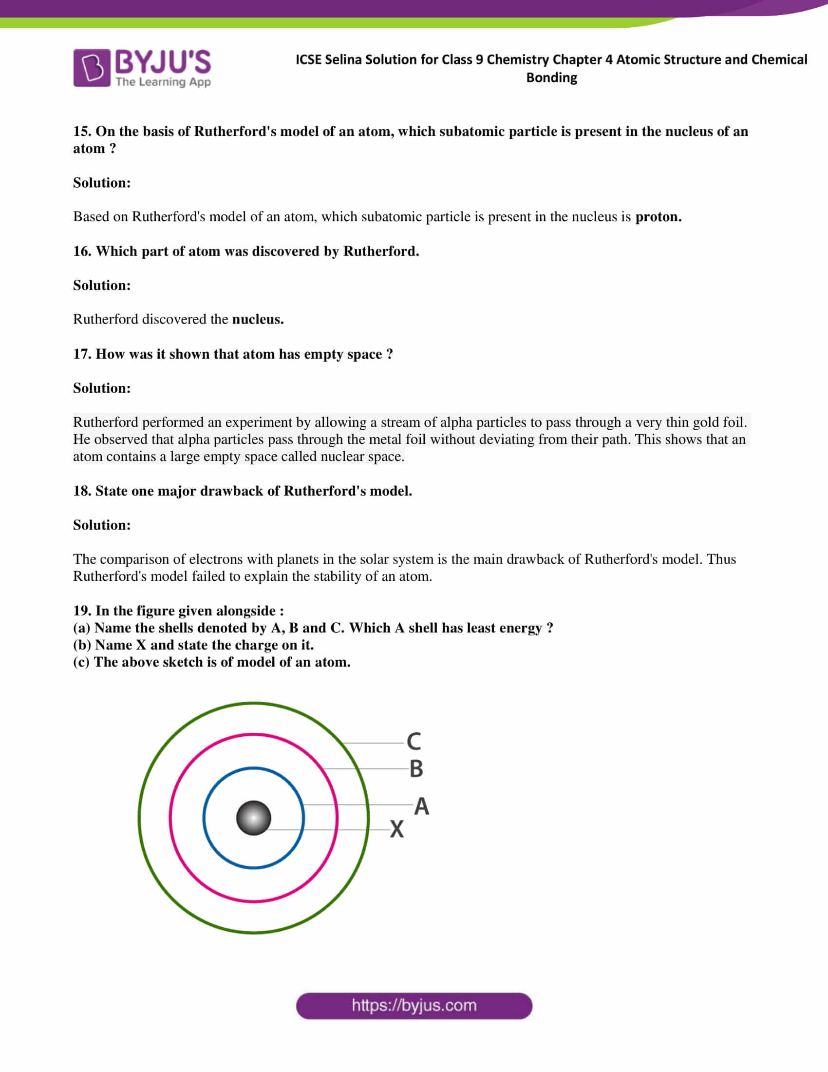 Selina Solutions Class 9 Concise Chemistry Chapter 4 Atomic Structure Selina Solutions Class 9 Concise Chemistry Chapter 4 Atomic Structure