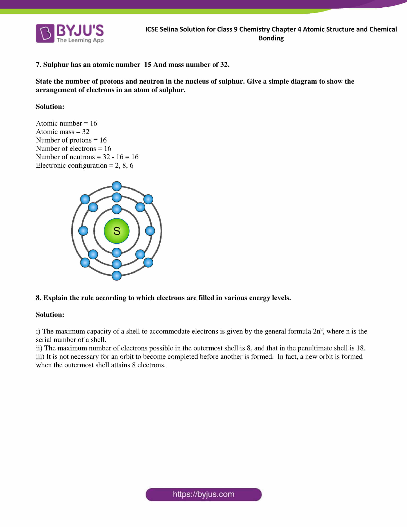 Selina Solutions Class 9 Concise Chemistry Chapter 4 Atomic Structure