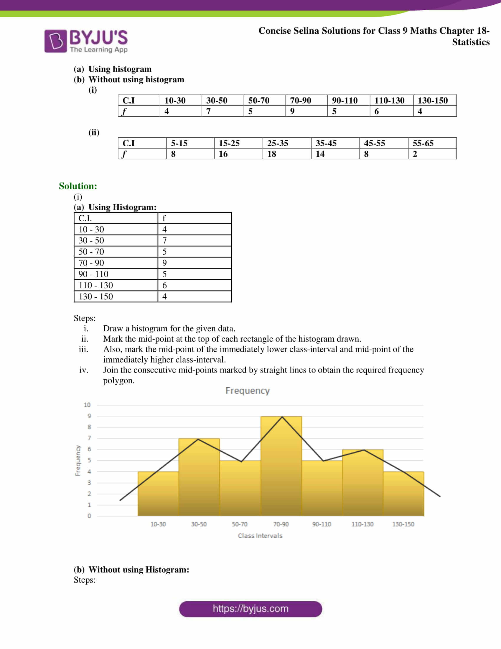 Selina Solutions Class 9 Concise Maths Chapter 18 Statistics Download Selina Solutions Class 9 Concise Maths Chapter 18 Statistics Download