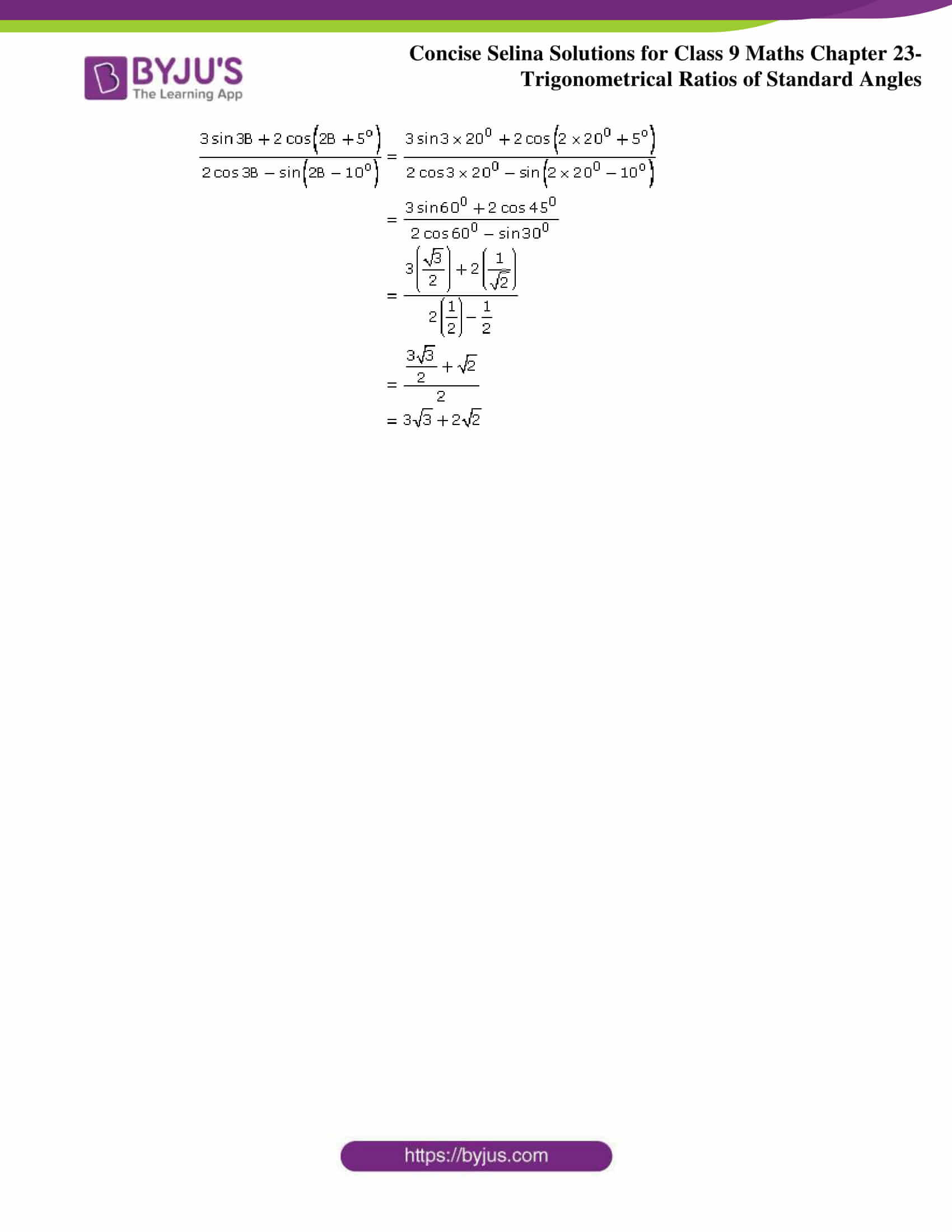 Selina Solutions Class 9 Concise Maths Chapter 23 Trigonometrical ...