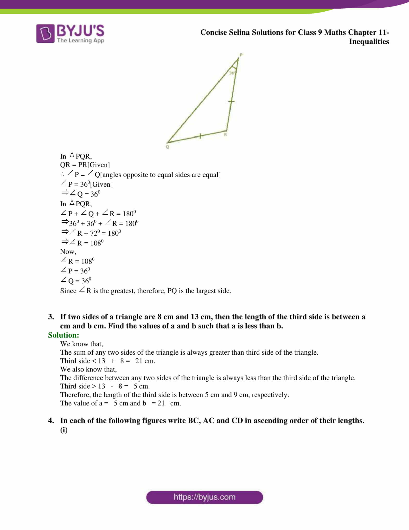 Selina Solutions Class 9 Concise Maths Chapter 11 inequalities ...