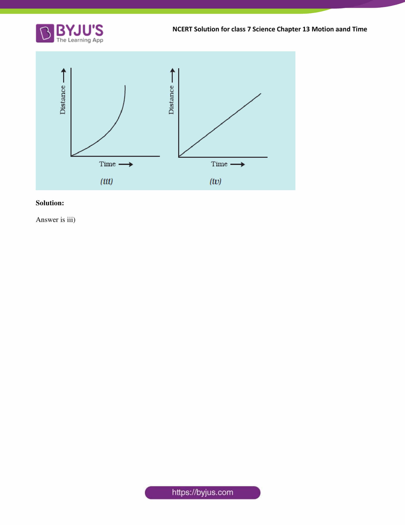 NCERT Solutions Class 7 Science Chapter 13 Motion and Time : - Free PDF ...