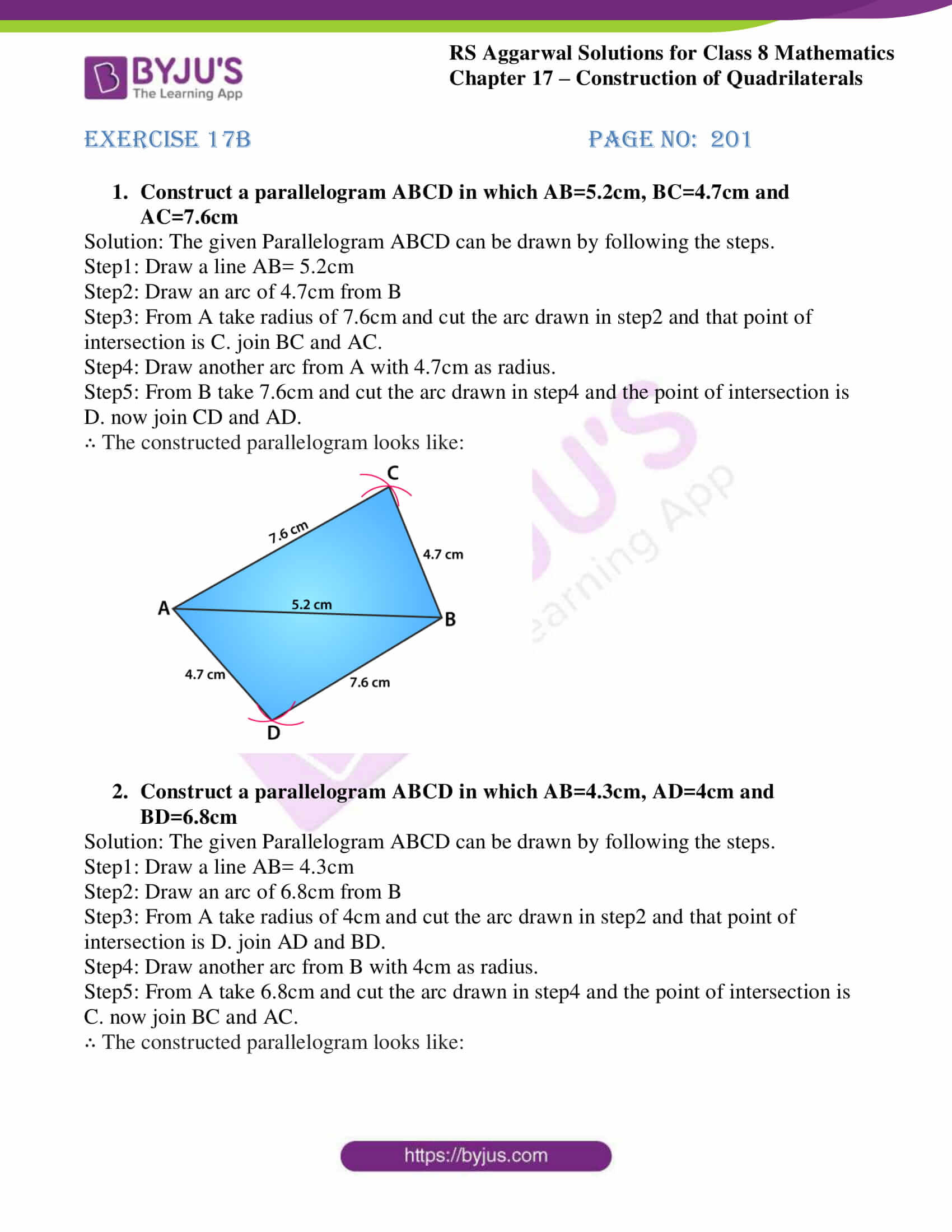 RS Aggarwal Solutions Class 8 Maths Exercise 17B Chapter 17 RS Aggarwal Solutions Class 8 Maths Exercise 17B Chapter 17