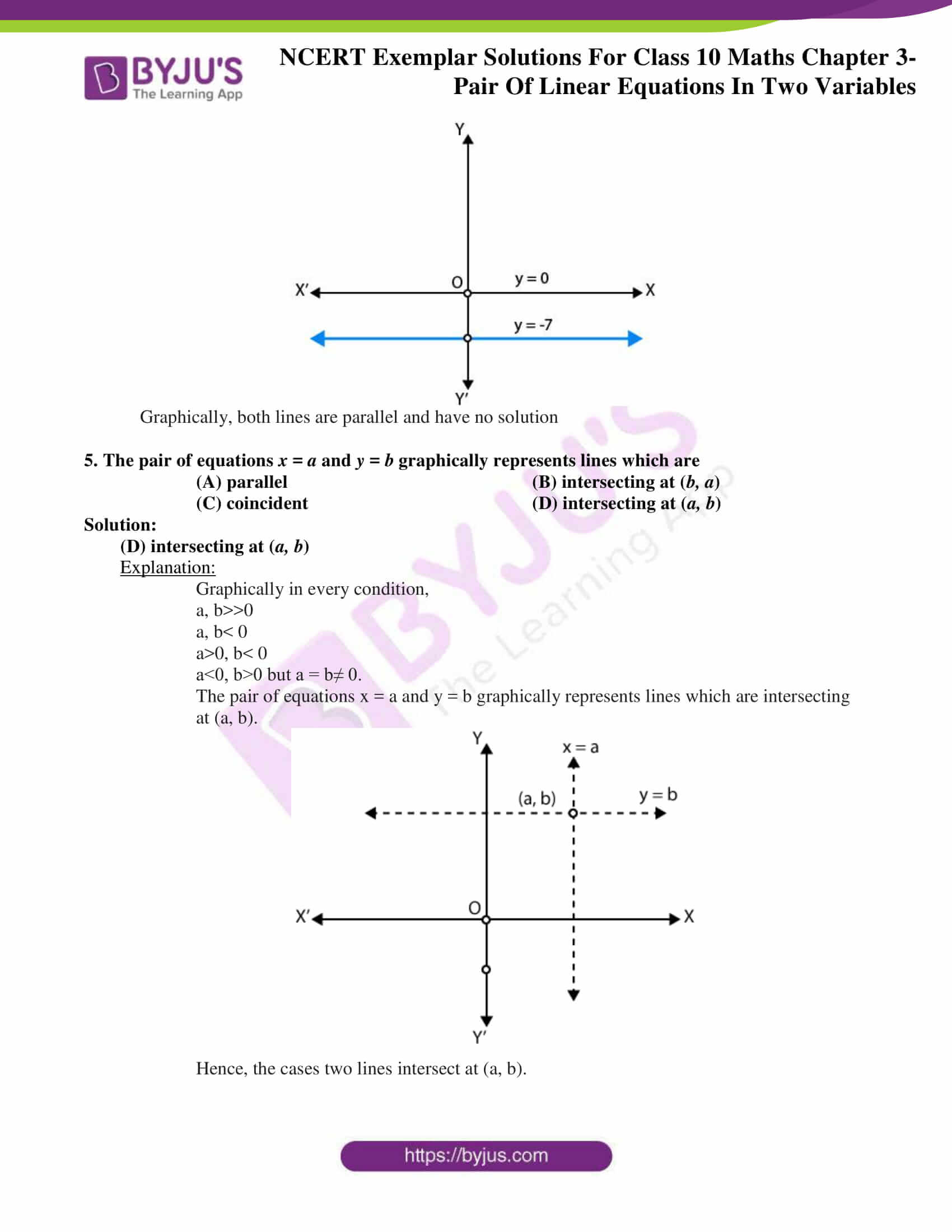 NCERT Exemplar Class 10 Maths Solutions Chapter 3