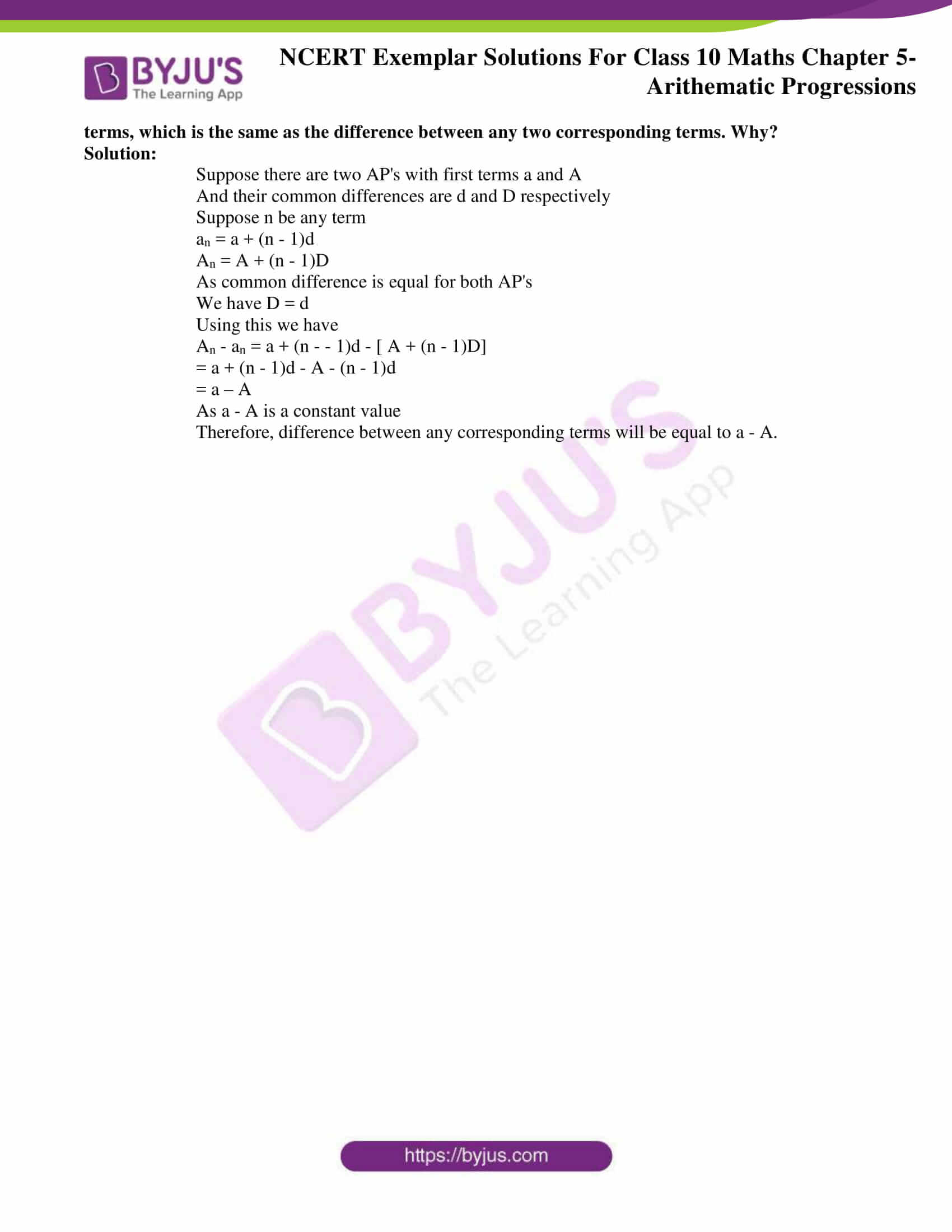 NCERT Exemplar Class 10 Maths Solutions Chapter 5 NCERT Exemplar Class 10 Maths Solutions Chapter 5