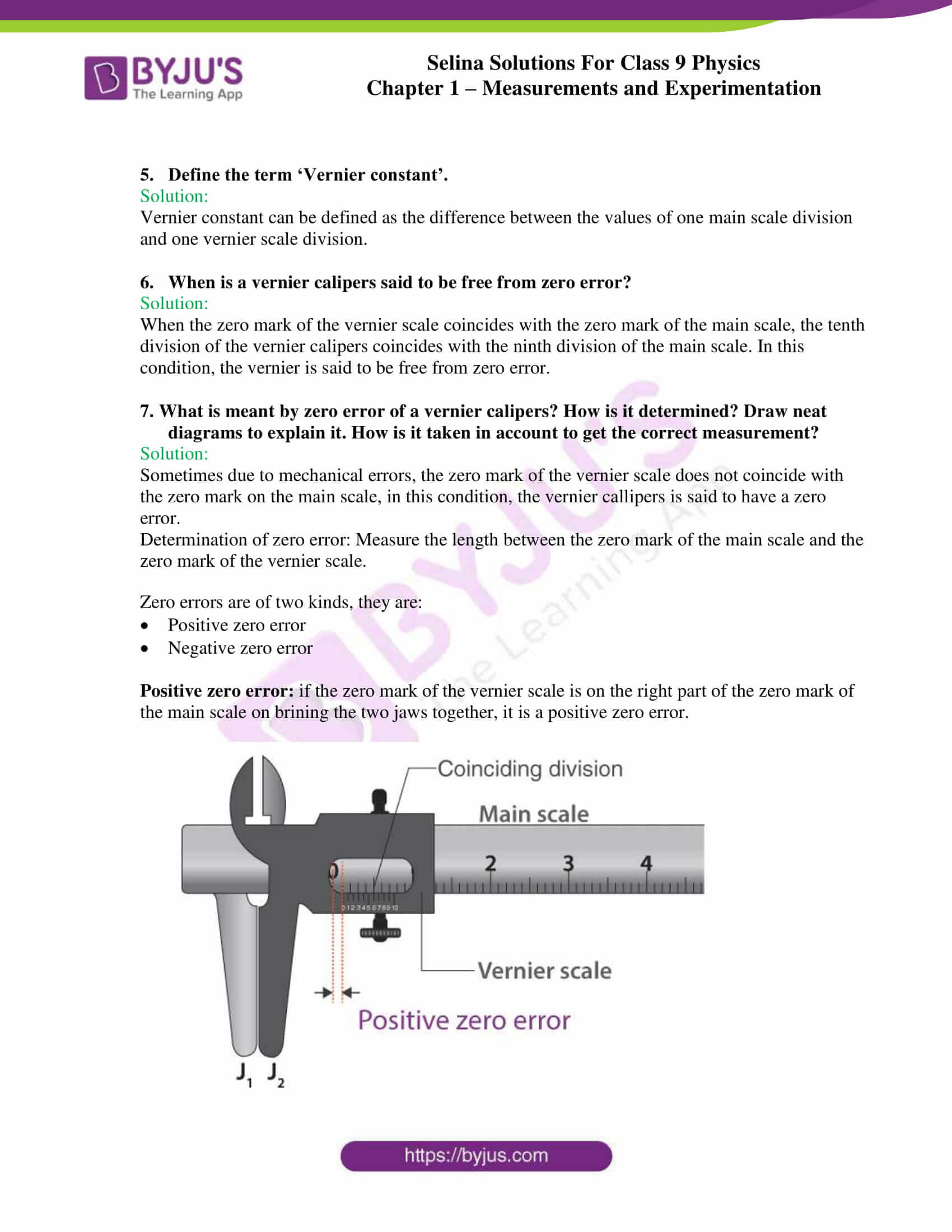 Selina Solutions Class 9 Concise Physics Chapter 1 Measurements And Selina Solutions Class 9 Concise Physics Chapter 1 Measurements And