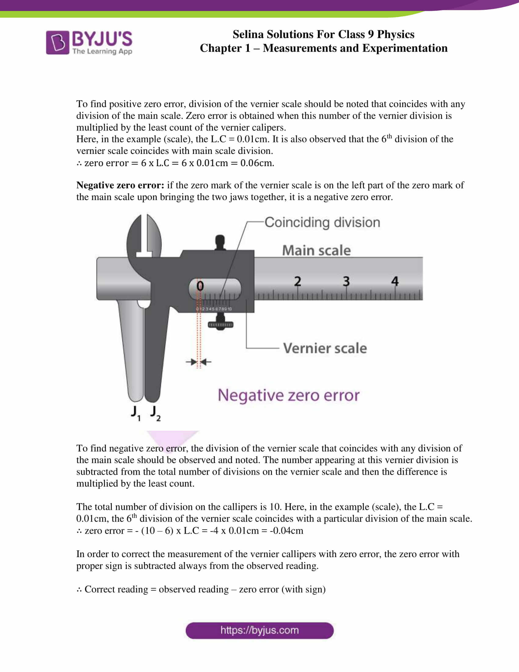 Selina Solutions Class 9 Concise Physics Chapter 1 Measurements And Selina Solutions Class 9 Concise Physics Chapter 1 Measurements And