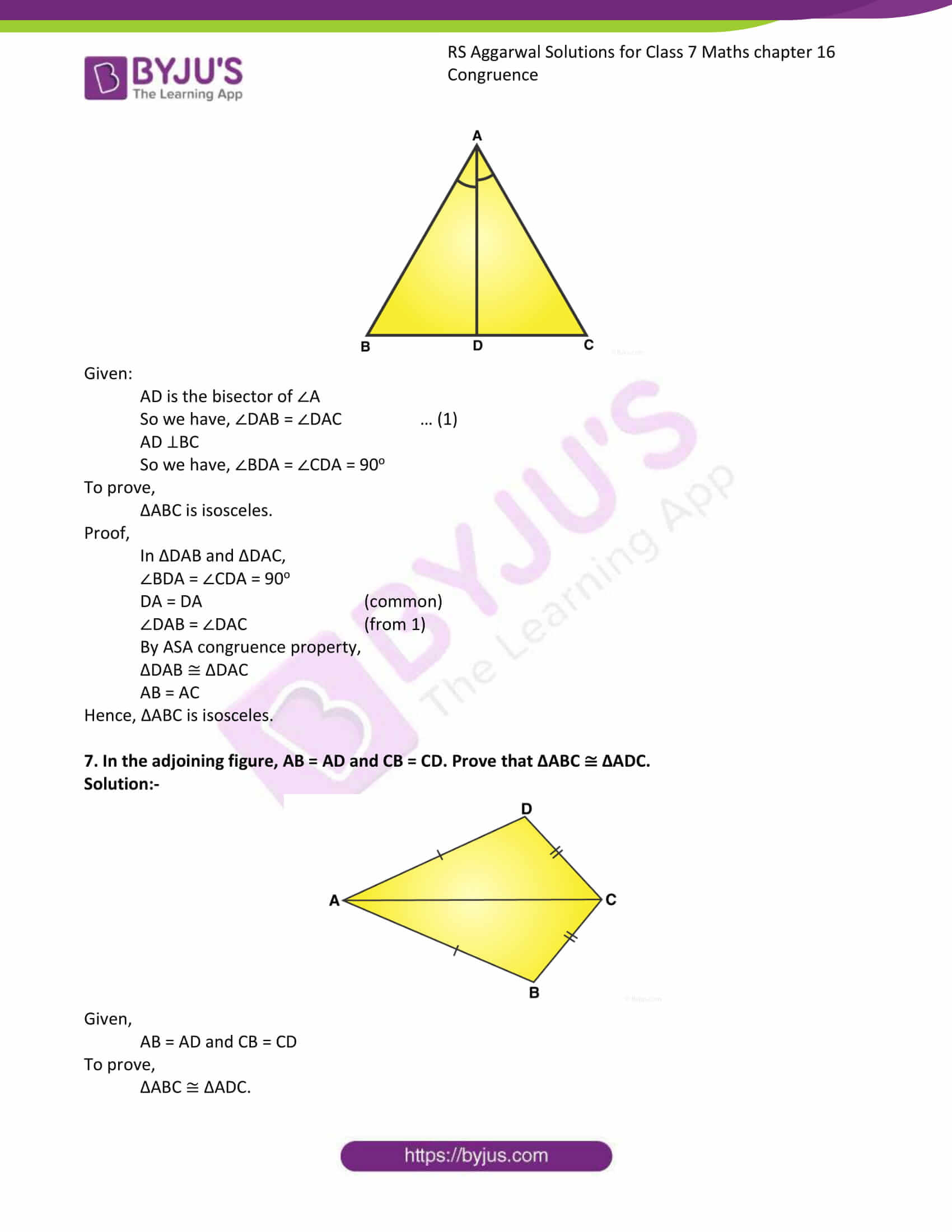 Download Free PDF Of RS Aggarwal Solutions For Class 7 Maths Chapter 16 Download Free PDF Of RS Aggarwal Solutions For Class 7 Maths Chapter 16