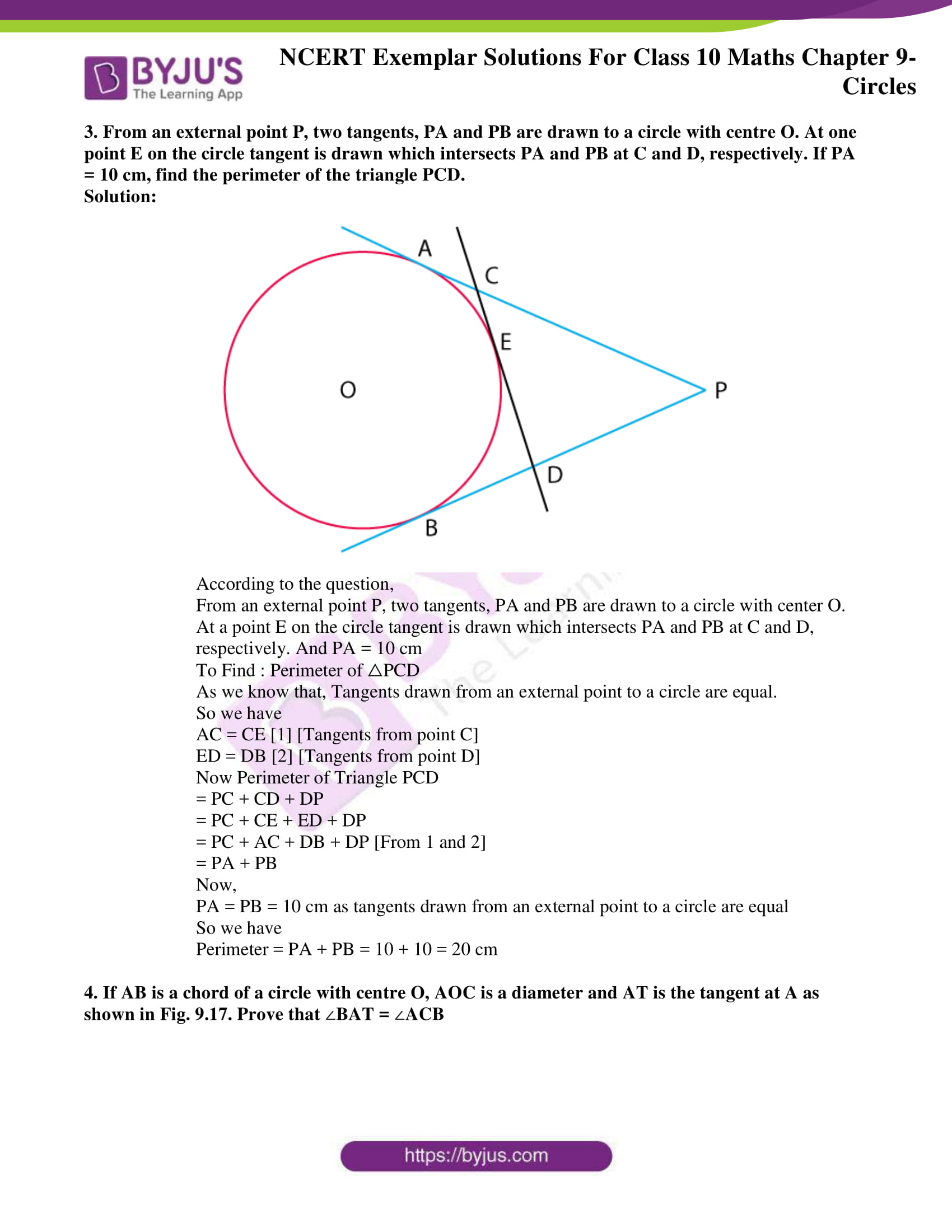 NCERT Exemplar Class 10 Maths Solutions Chapter 9 NCERT Exemplar Class 10 Maths Solutions Chapter 9