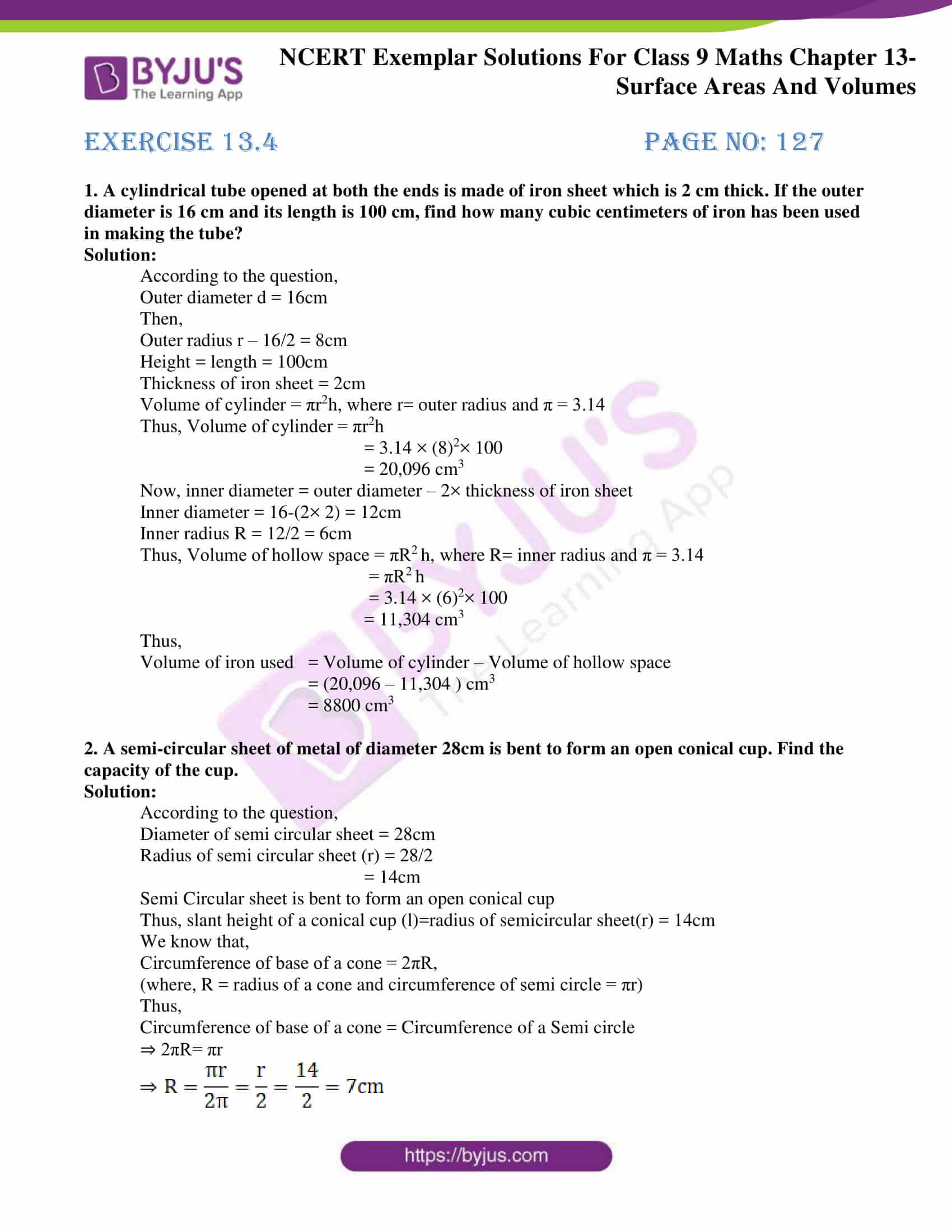 NCERT Exemplar Class 9 Maths Chapter 13 Solutions