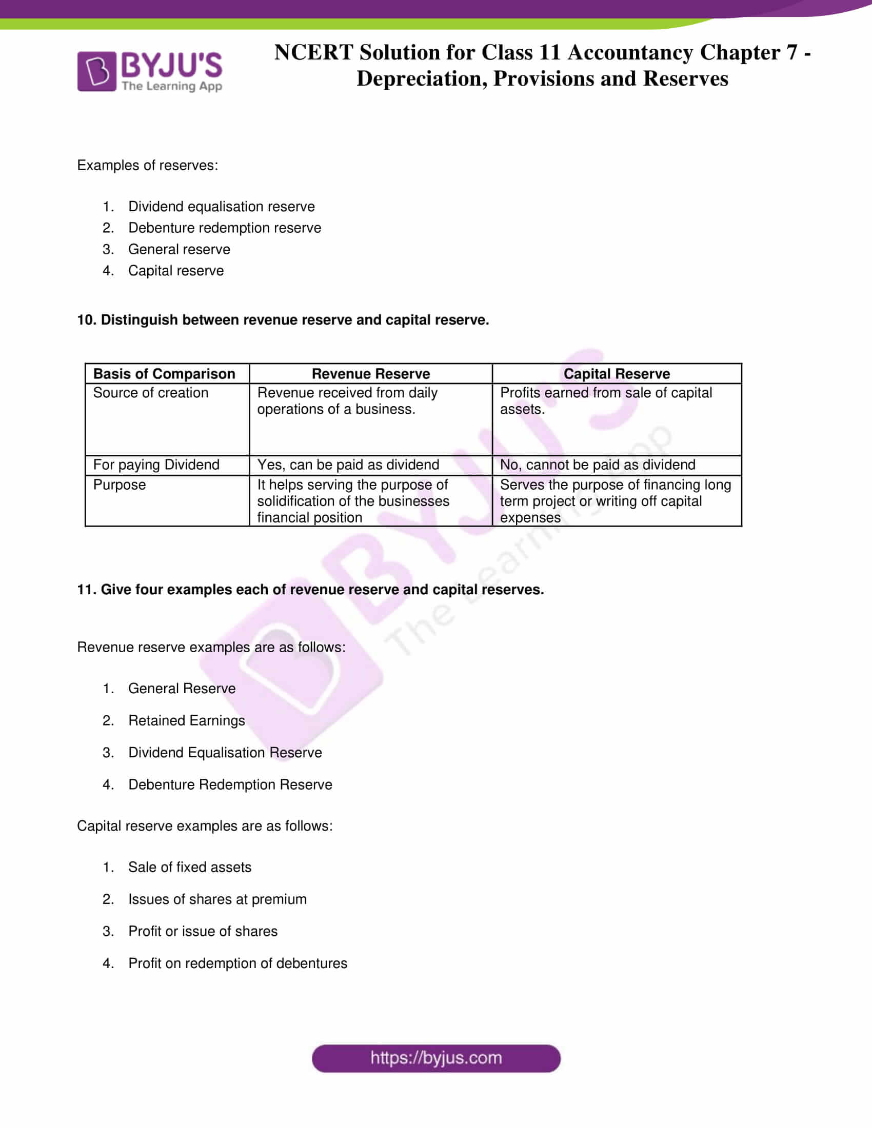 NCERT Solution For Class 11 Accountancy Chapter 7 Depreciation