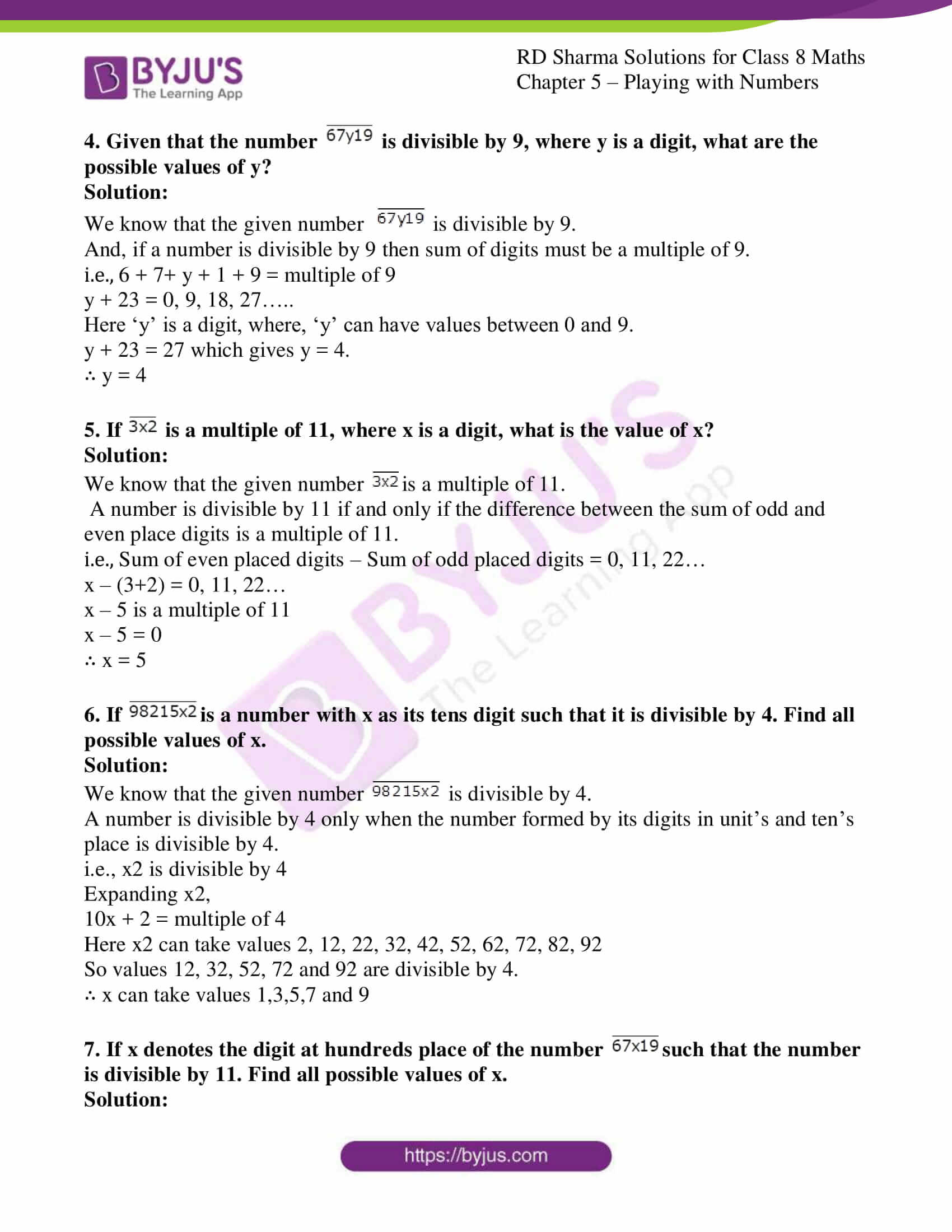 RD Sharma Solutions For Class 8 Chapter 5 Playing With Numbers