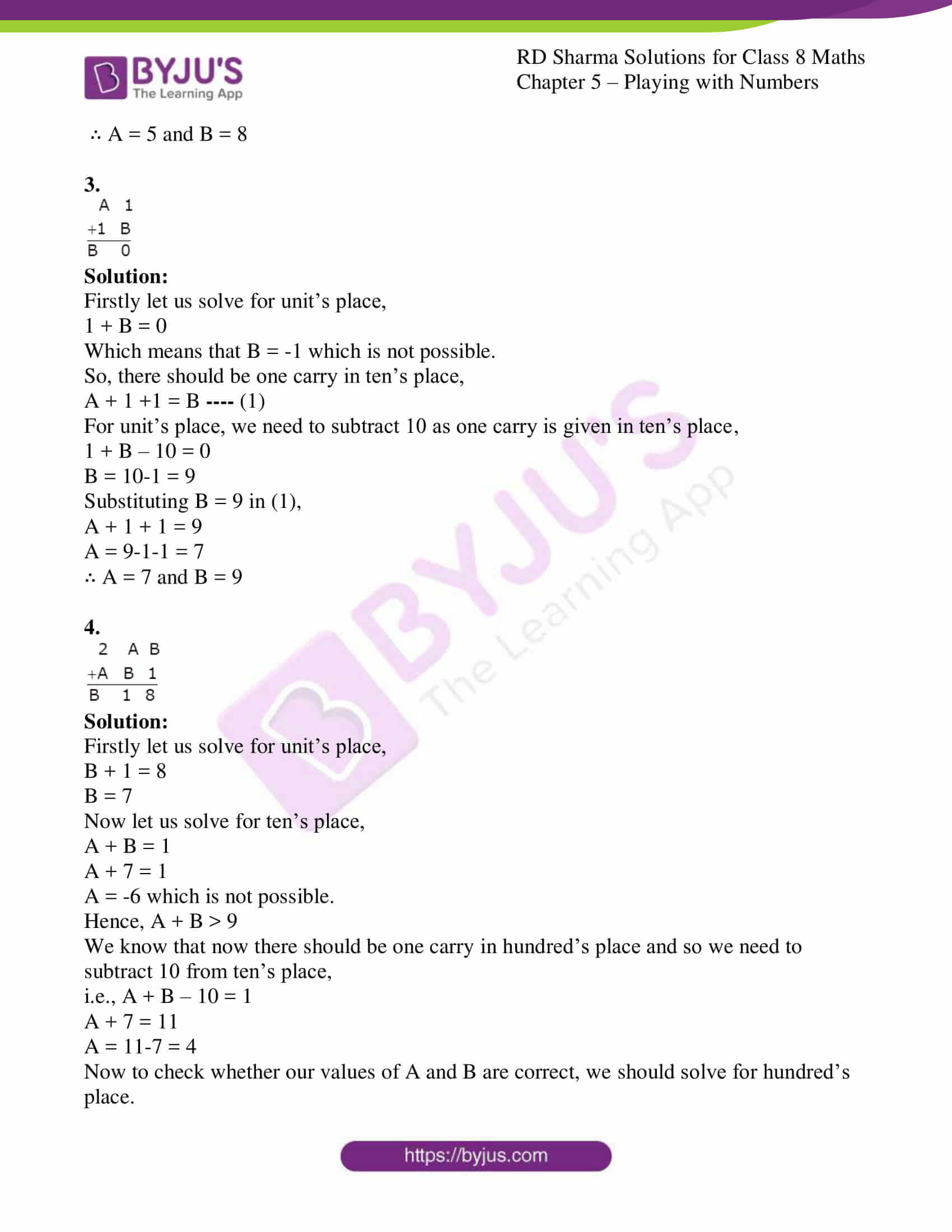 RD Sharma Solutions For Class 8 Chapter 5 Playing With Numbers RD Sharma Solutions For Class 8 Chapter 5 Playing With Numbers