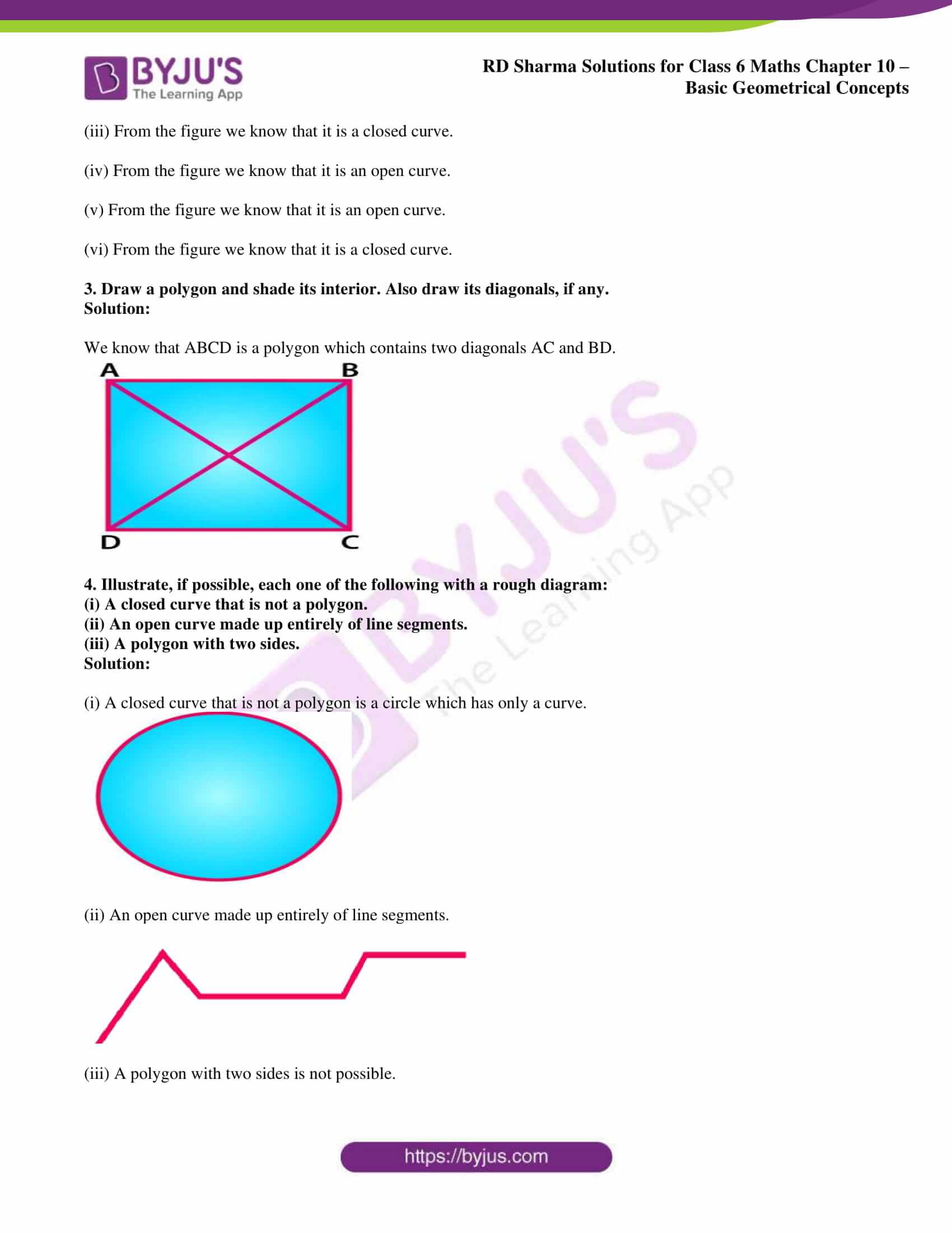 RD Sharma Solutions for Class 6 Chapter 10 Basic Geometrical Concepts PDF