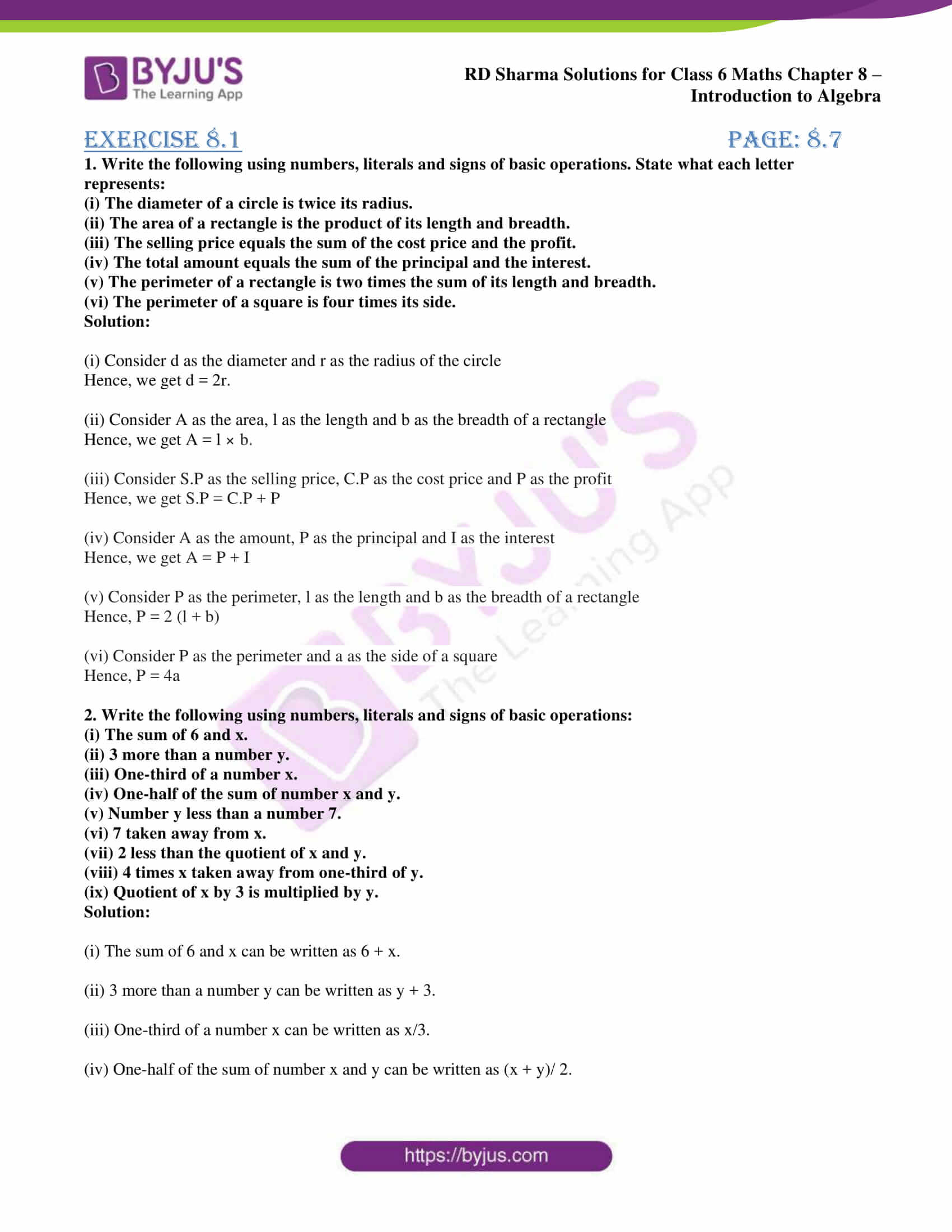 6th Class Maths Textbook Pdf Maths For Kids