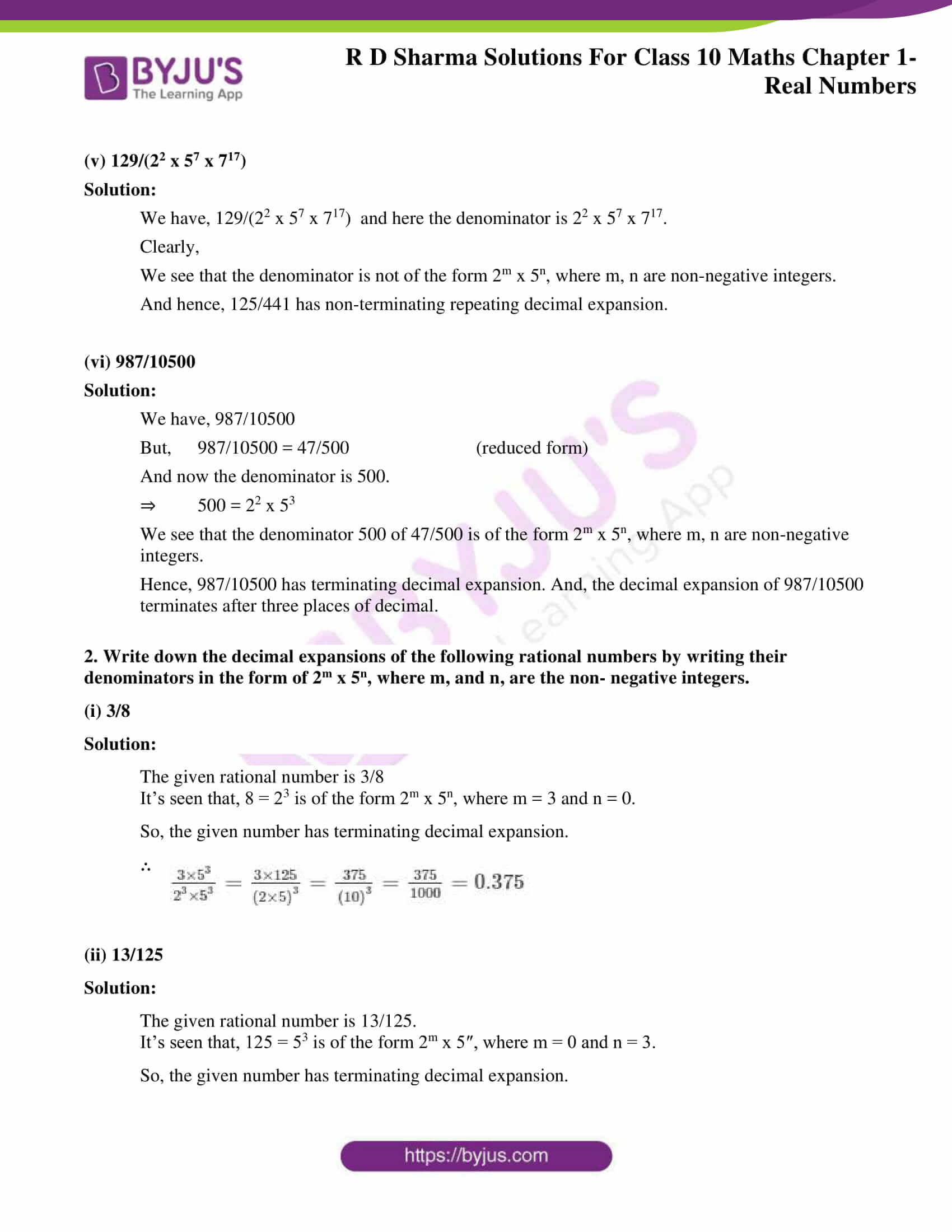 RD Sharma Solutions for Class 10 Chapter 1 Real Numbers Exercise 1.6 ...