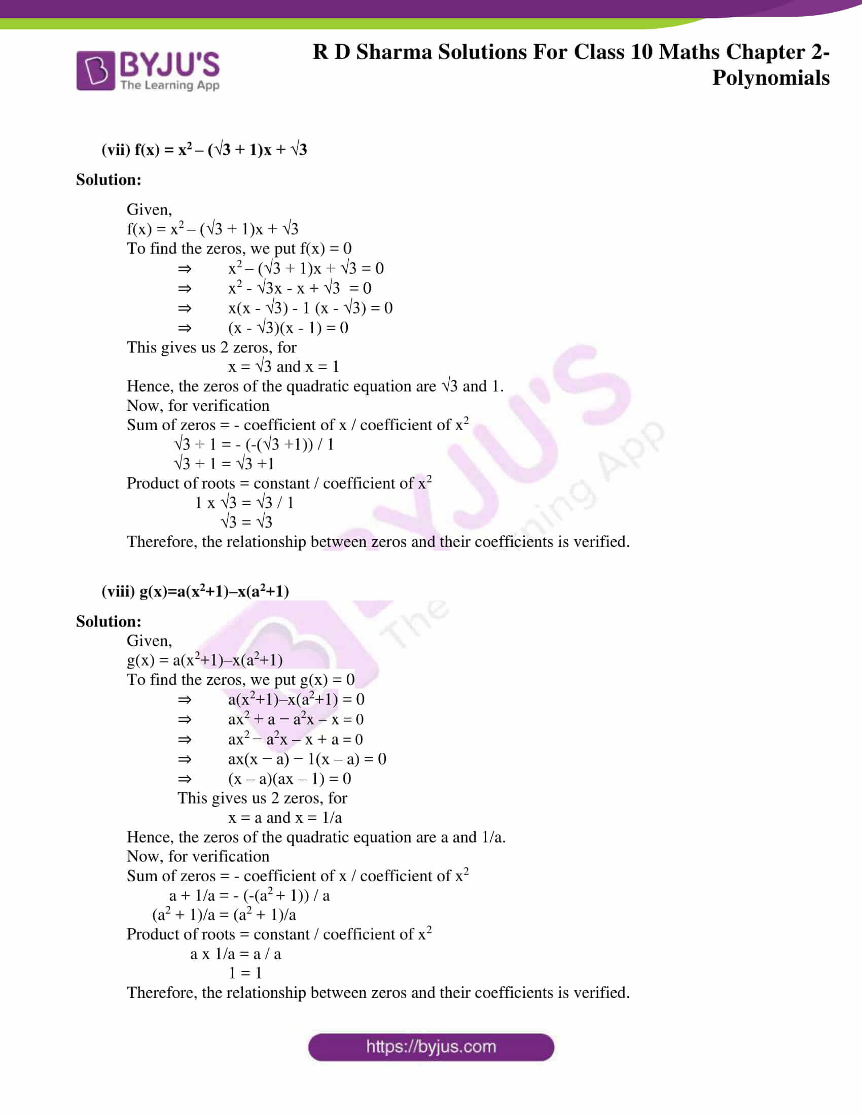 Ch 2 Maths Class 10 Formulas Companies