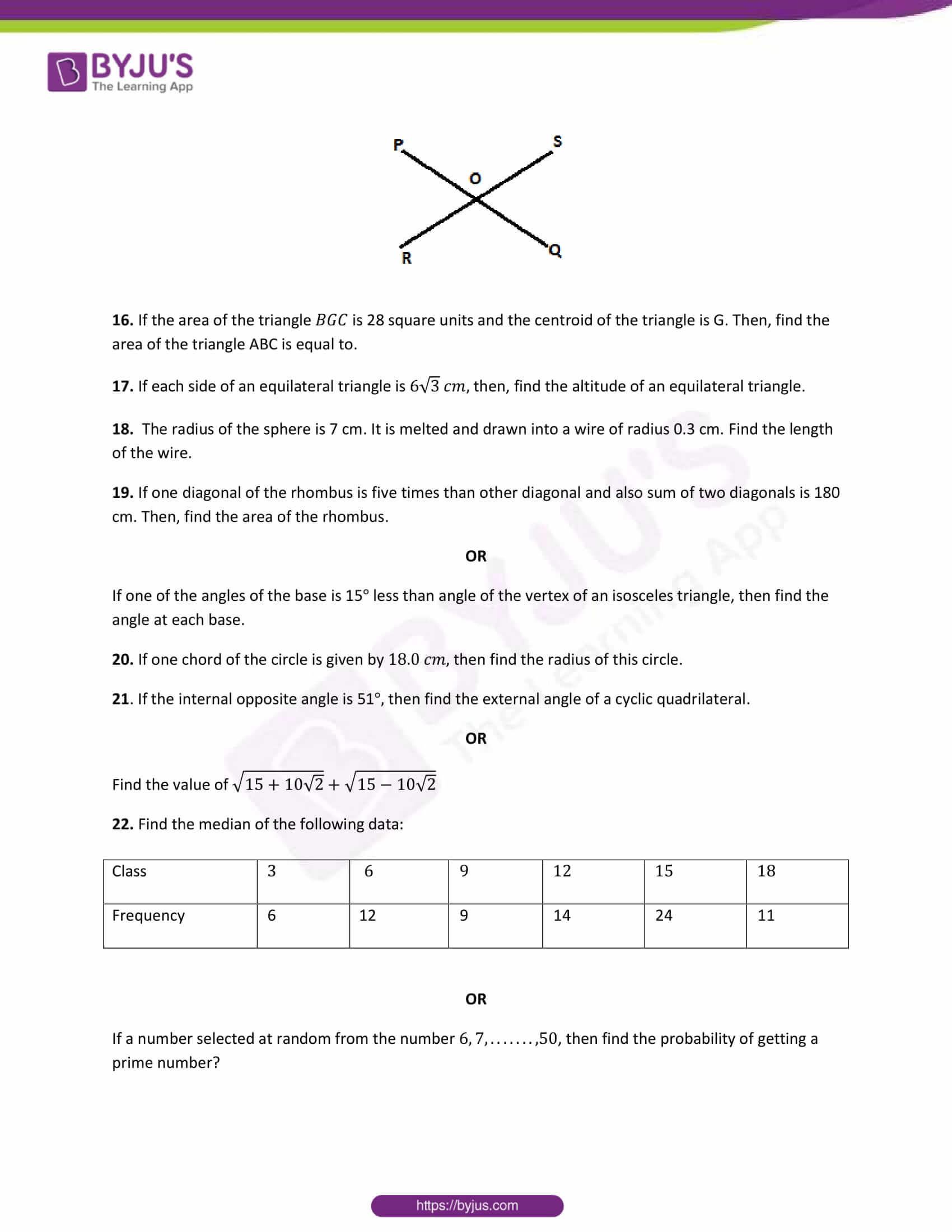 CBSE Class 9 Maths Sample Paper Set 1 Download PDF CBSE Class 9 Maths Sample Paper Set 1 Download PDF