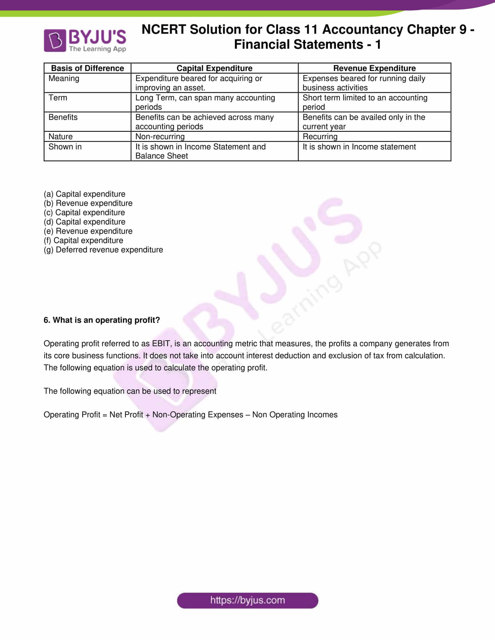 NCERT Solution For Class 11 Accountancy Chapter 9 Financial Statements ...