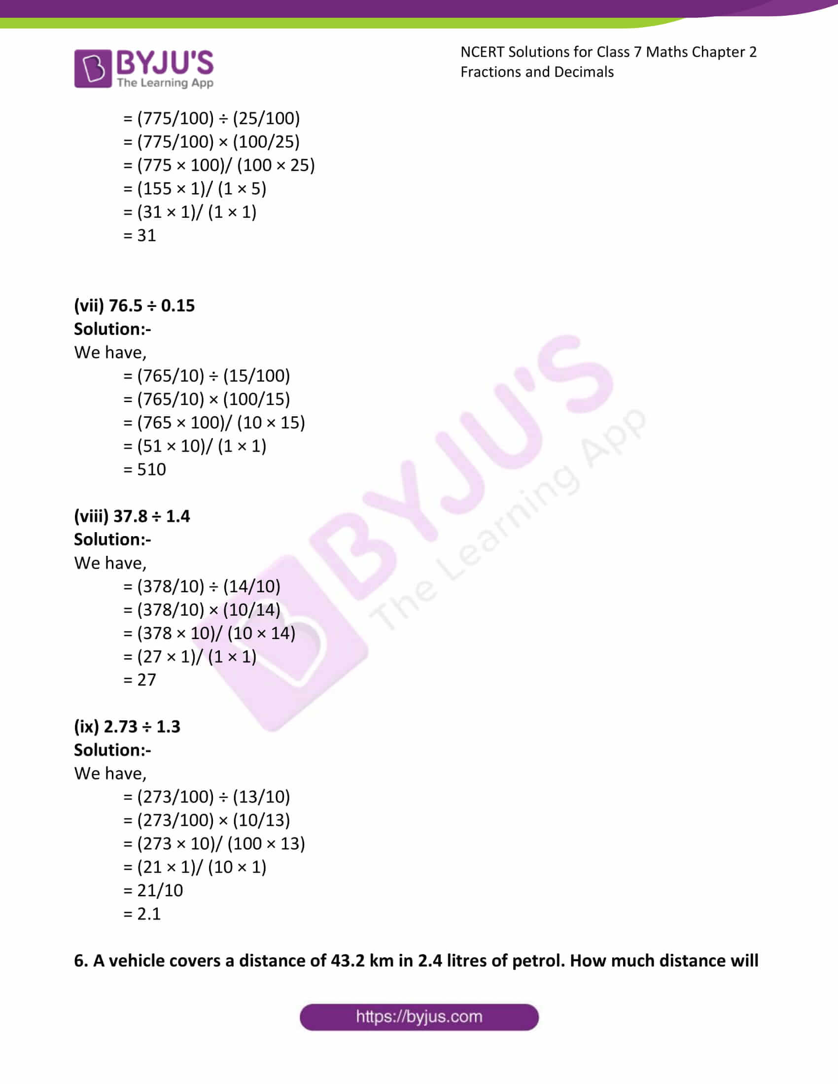 ncert solution class 7 maths chapter 2 exercise 2.7