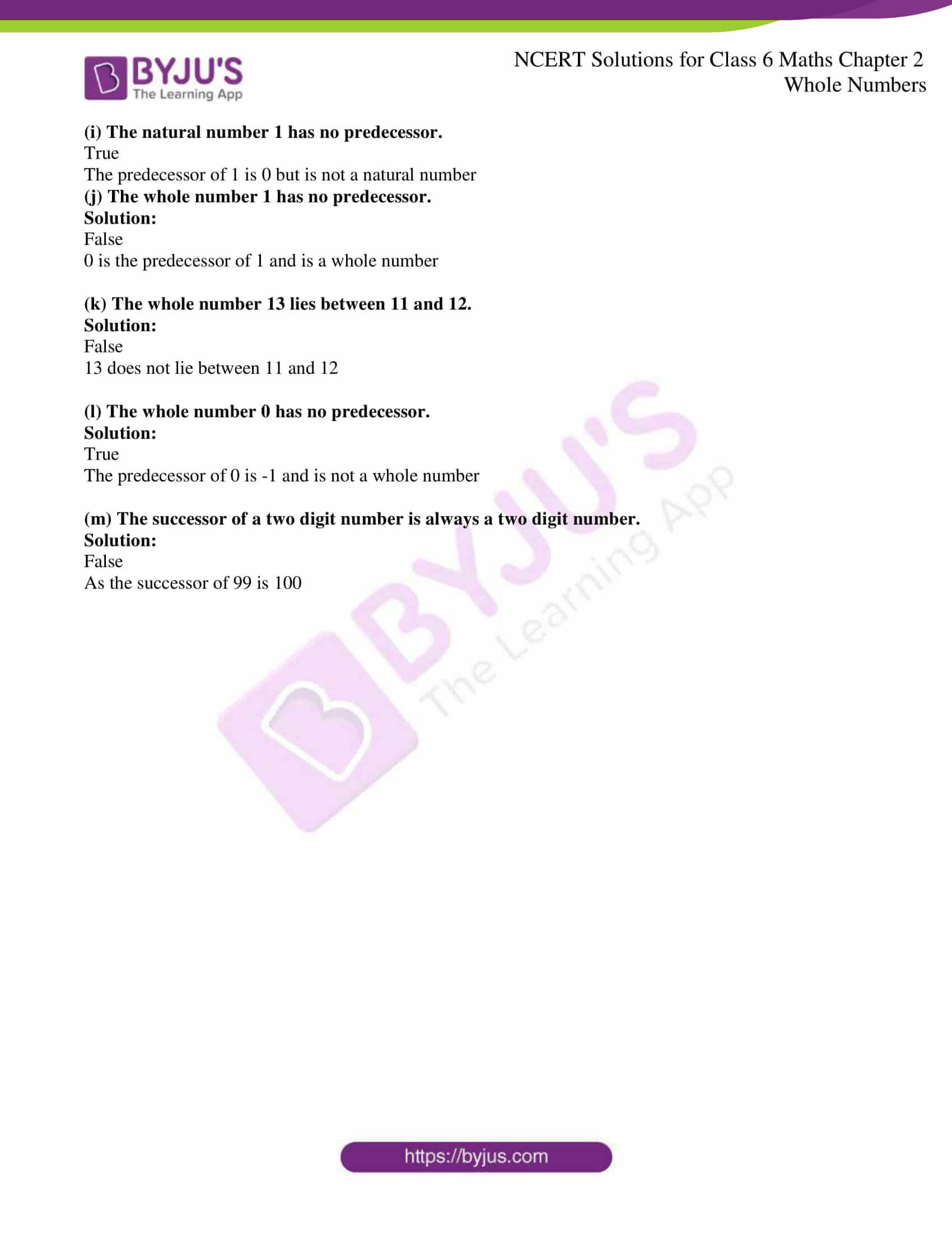 NCERT Solutions Class 6 Maths Chapter 2 Whole Numbers Download Now NCERT Solutions Class 6 Maths Chapter 2 Whole Numbers Download Now