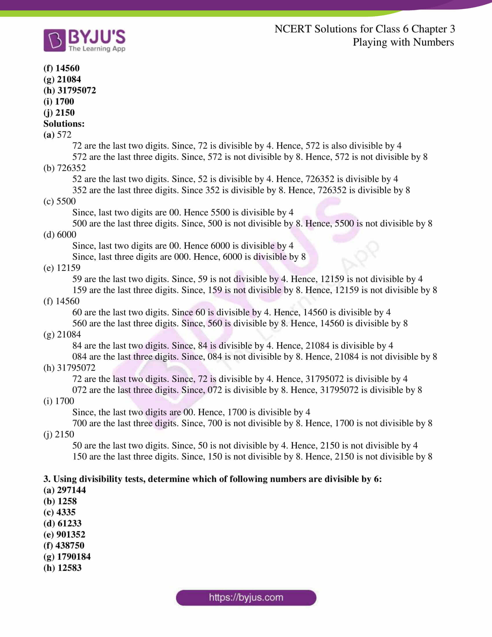 Ncert Solutions Class 6 Maths Chapter 3 Ex 3 3
